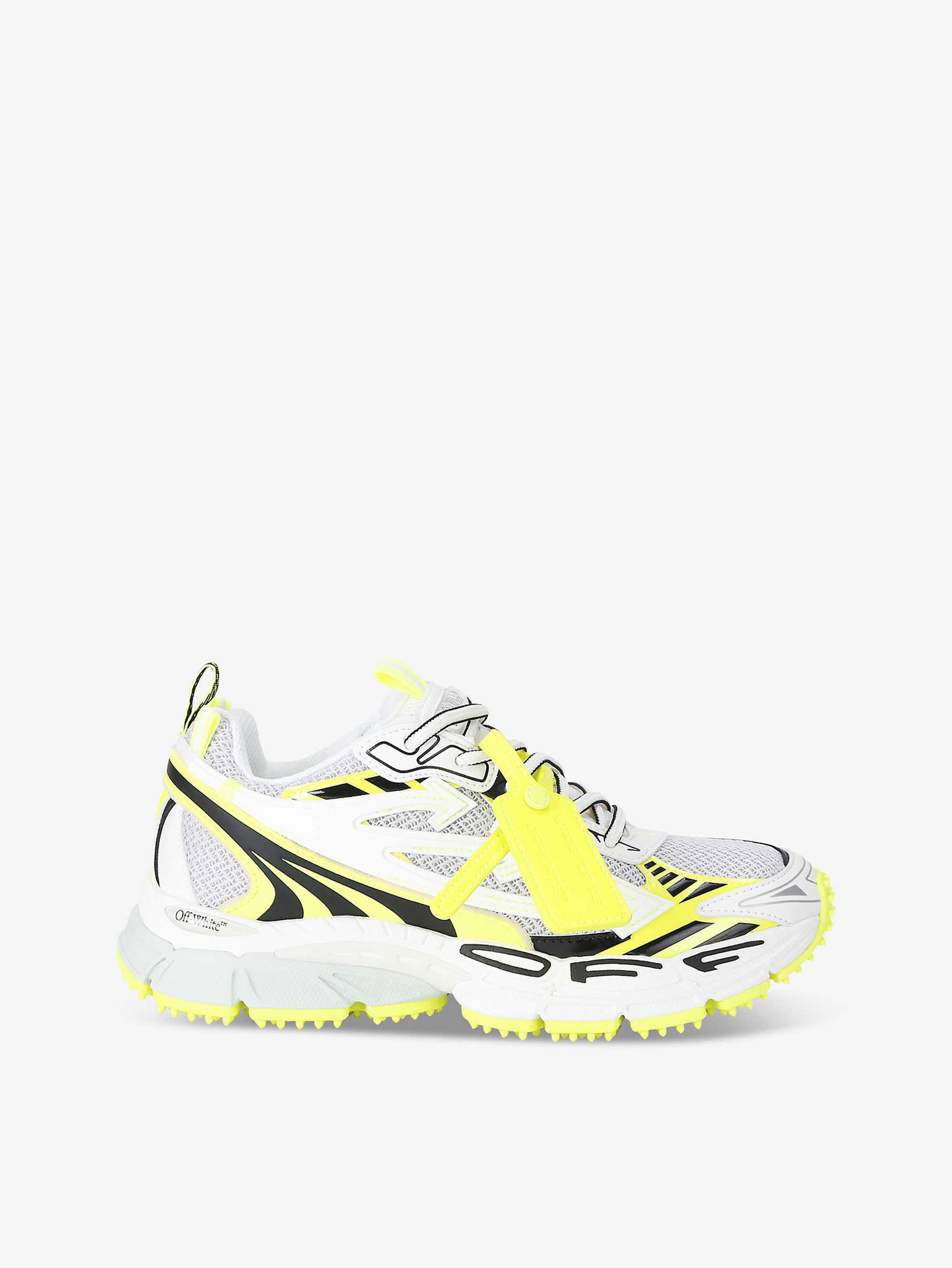 Off-White Be Right Back Mesh And Faux-Leather Low-Top Trainers in GREEN ...