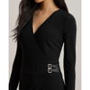 RALPH LAUREN Buckled Jersey Dress In Black | endource