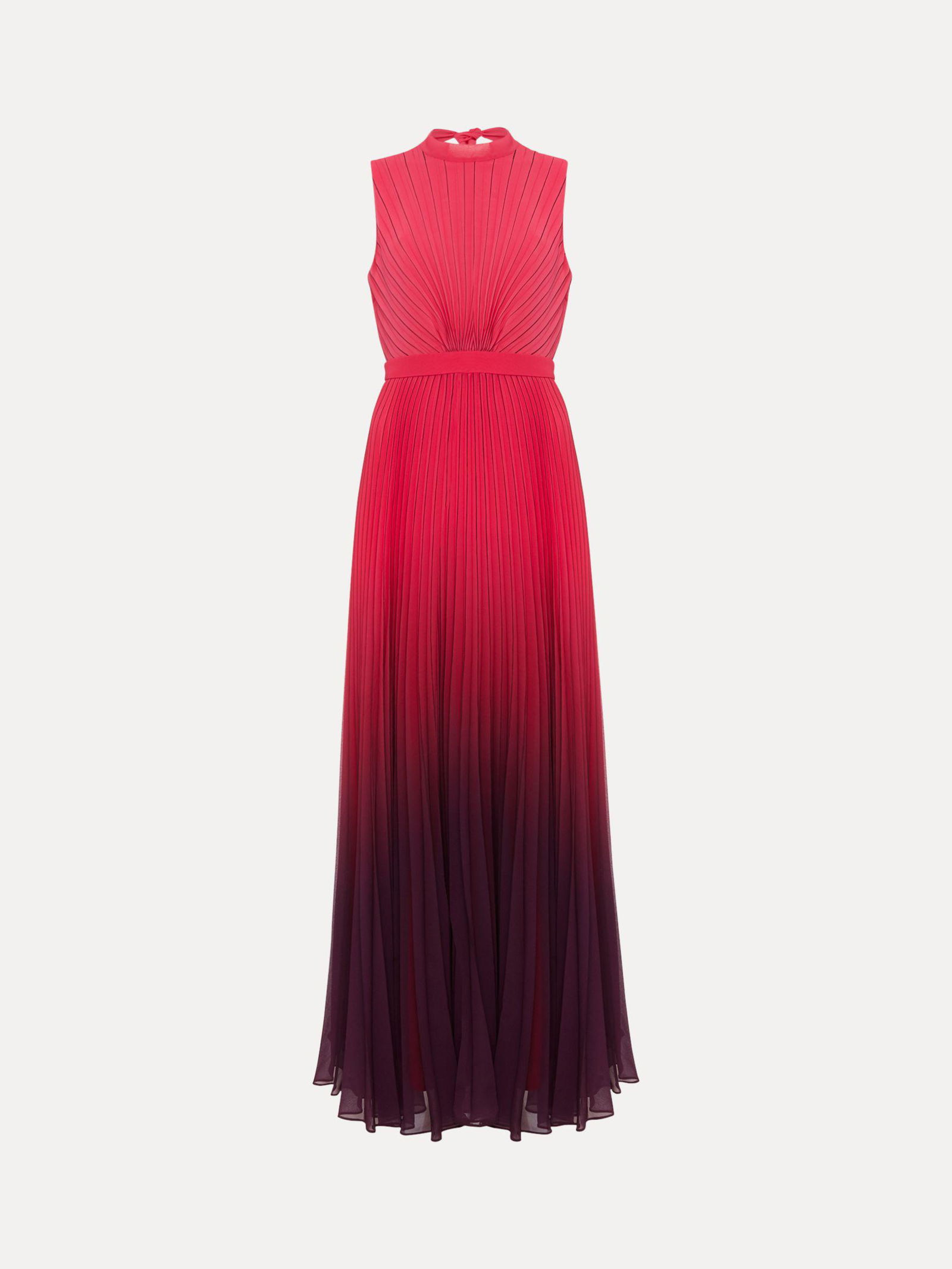 PHASE EIGHT Daniella Pleated Ombre Maxi Dress in Pink/Multi | endource