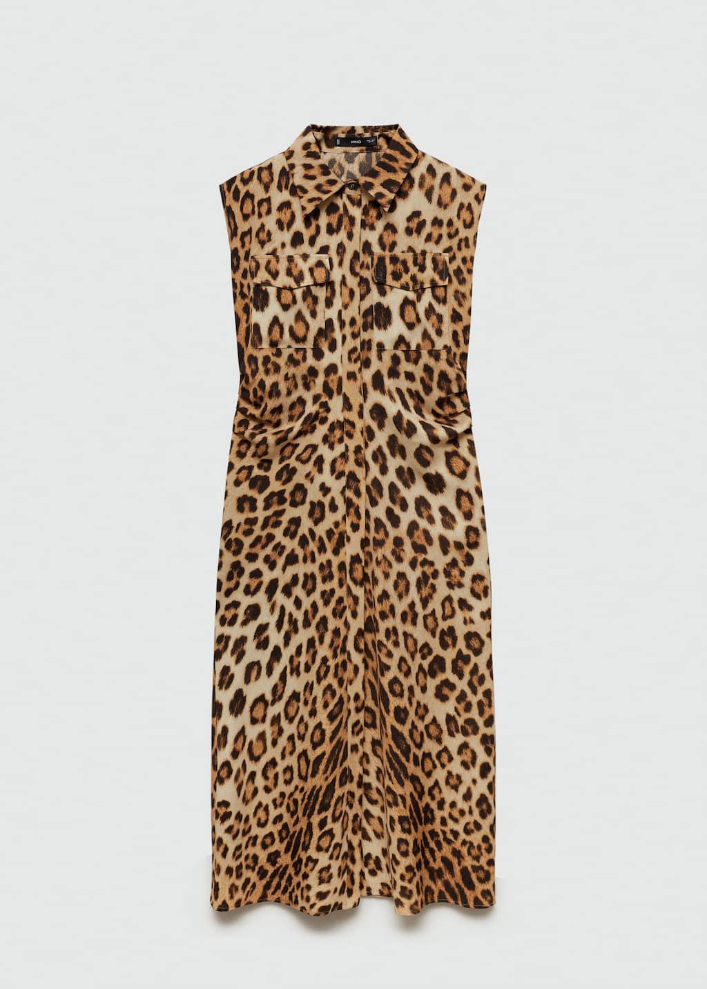 MANGO Leopard-Print Shirt Dress | endource