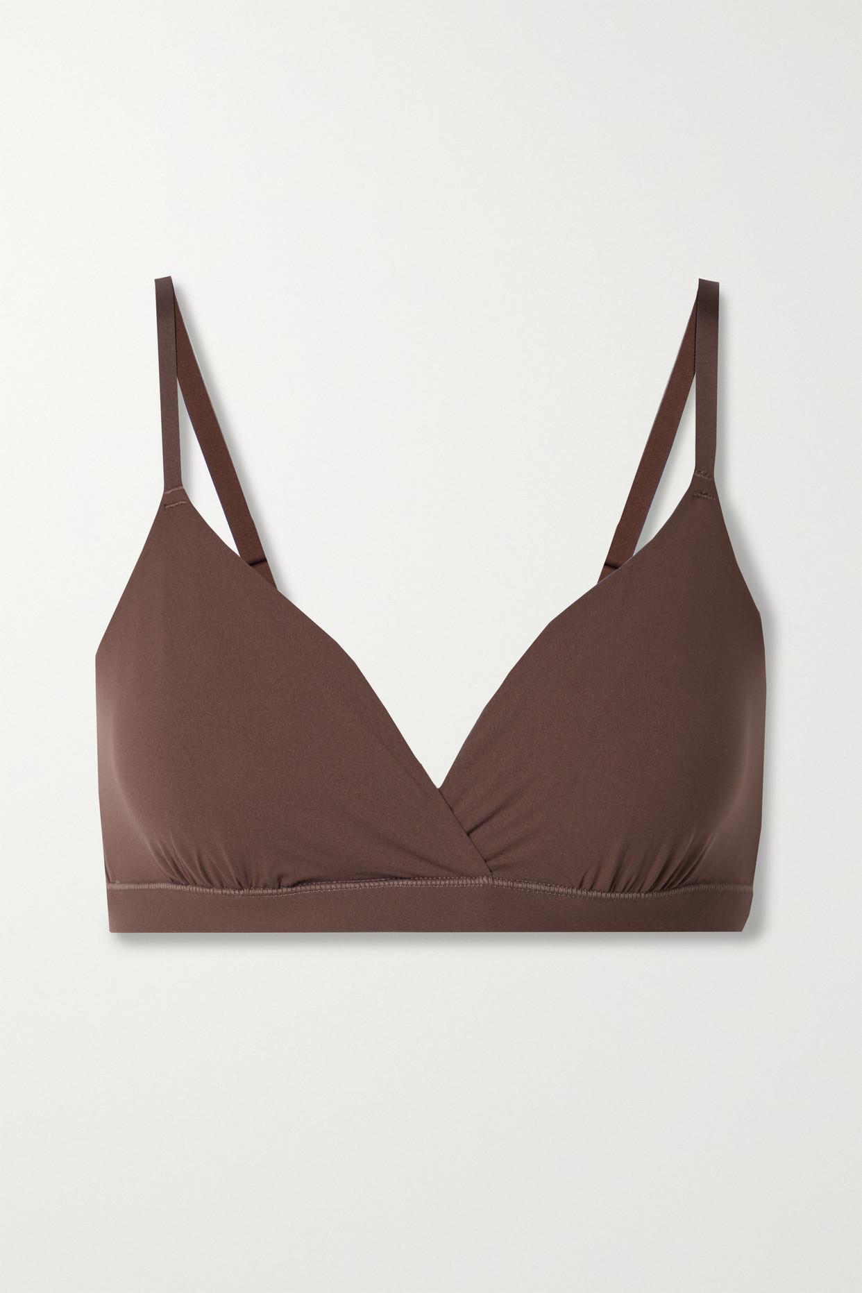 SKIMS Fits Everybody Crossover Bralette in Neutrals | endource
