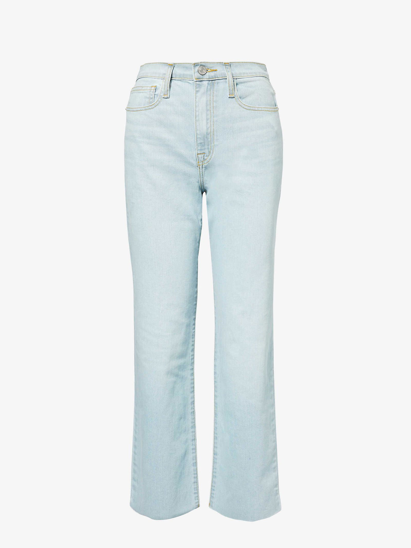 FRAME Le Jane High-Rise Straight-Leg Stretch-Recycled-Denim Blend Jeans ...