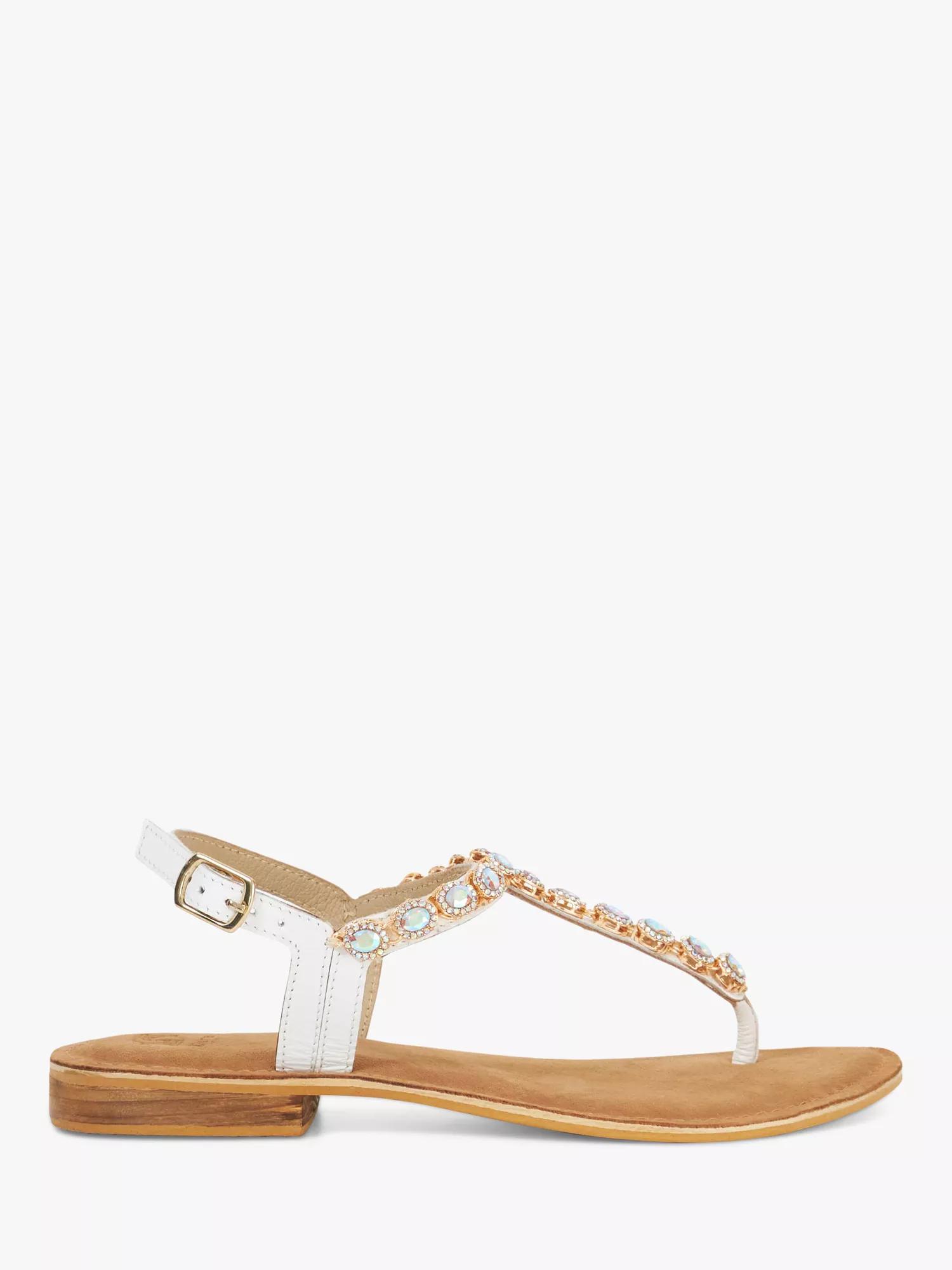 Dune London Larvo Embellished Leather Sandals | endource