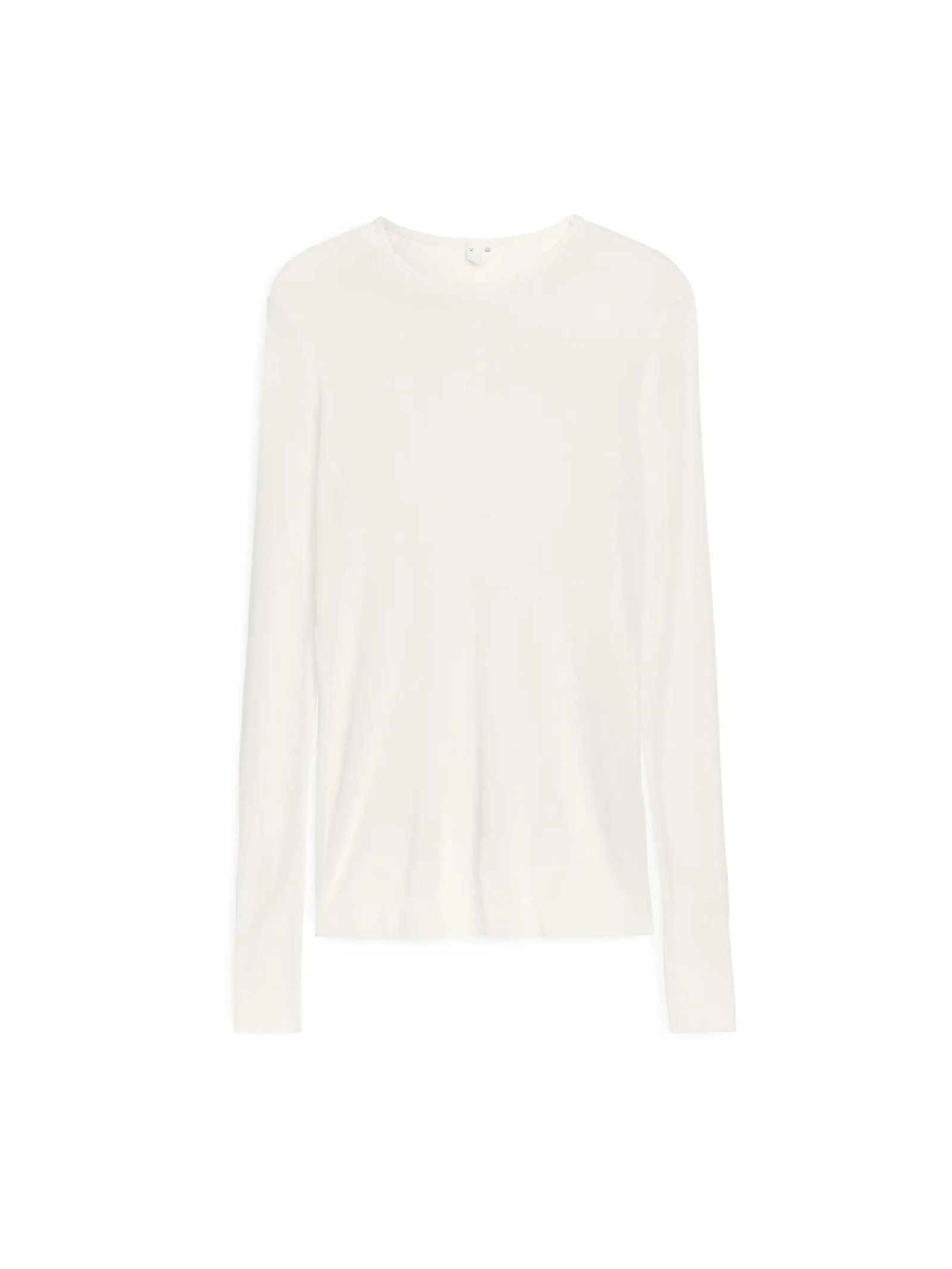 ARKET Sheer Silk Top in Off White | endource
