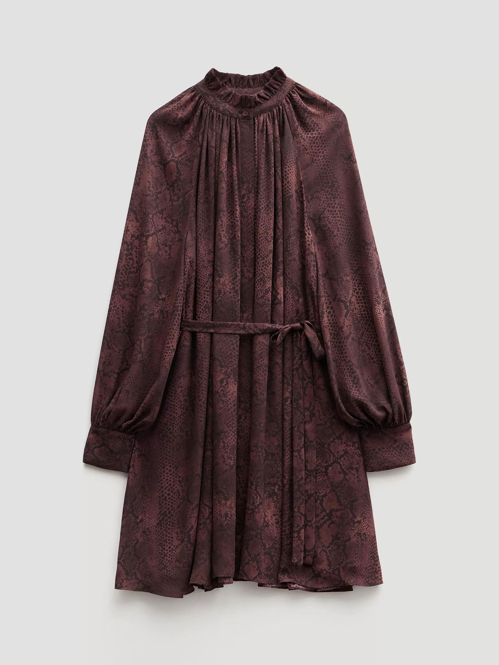 HUSH Snake Print Chiffon Mini Dress | endource