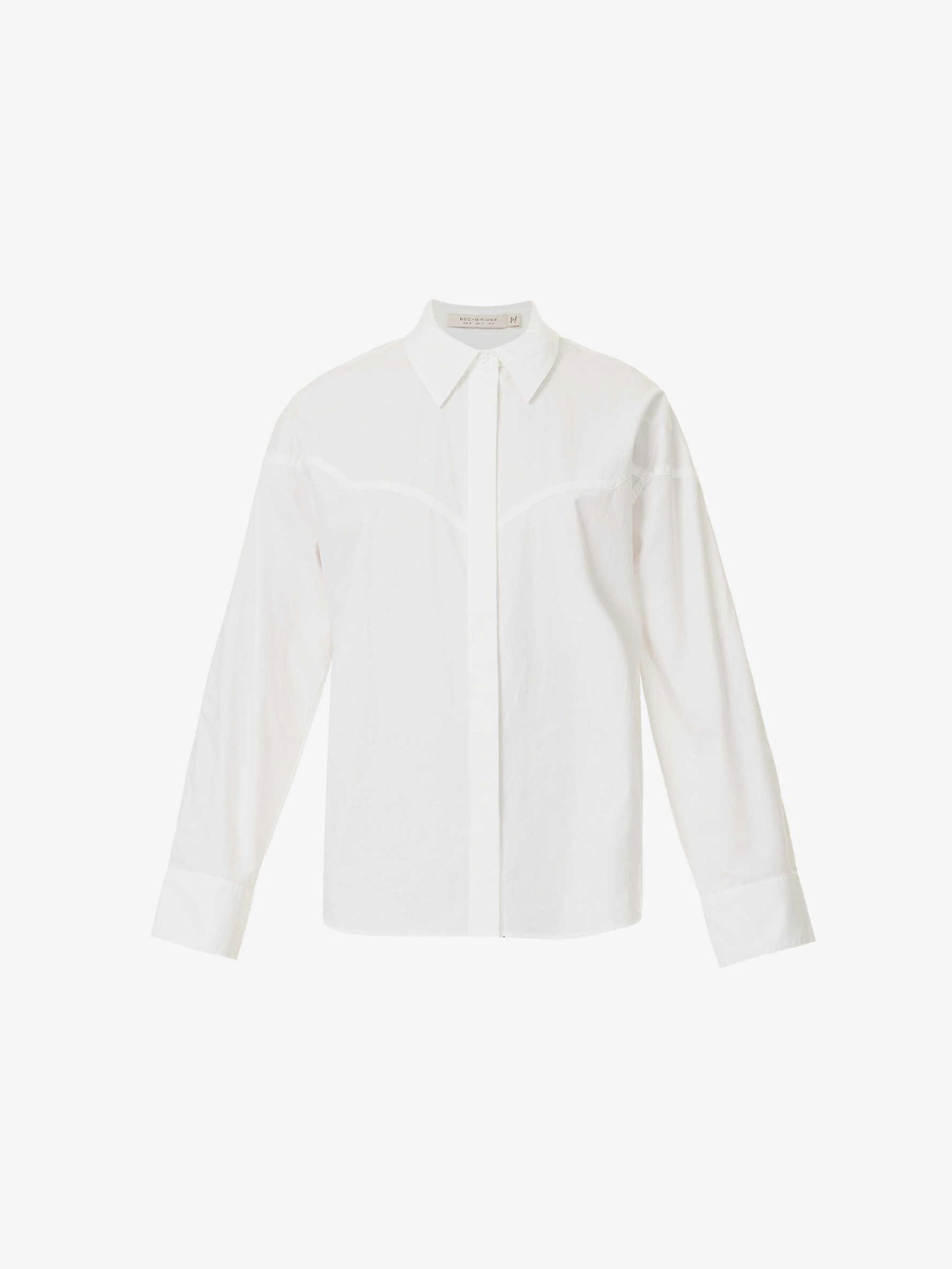 BEC & BRIDGE Arlo Yoke-Embellished Cotton Shirt in IVORY | endource