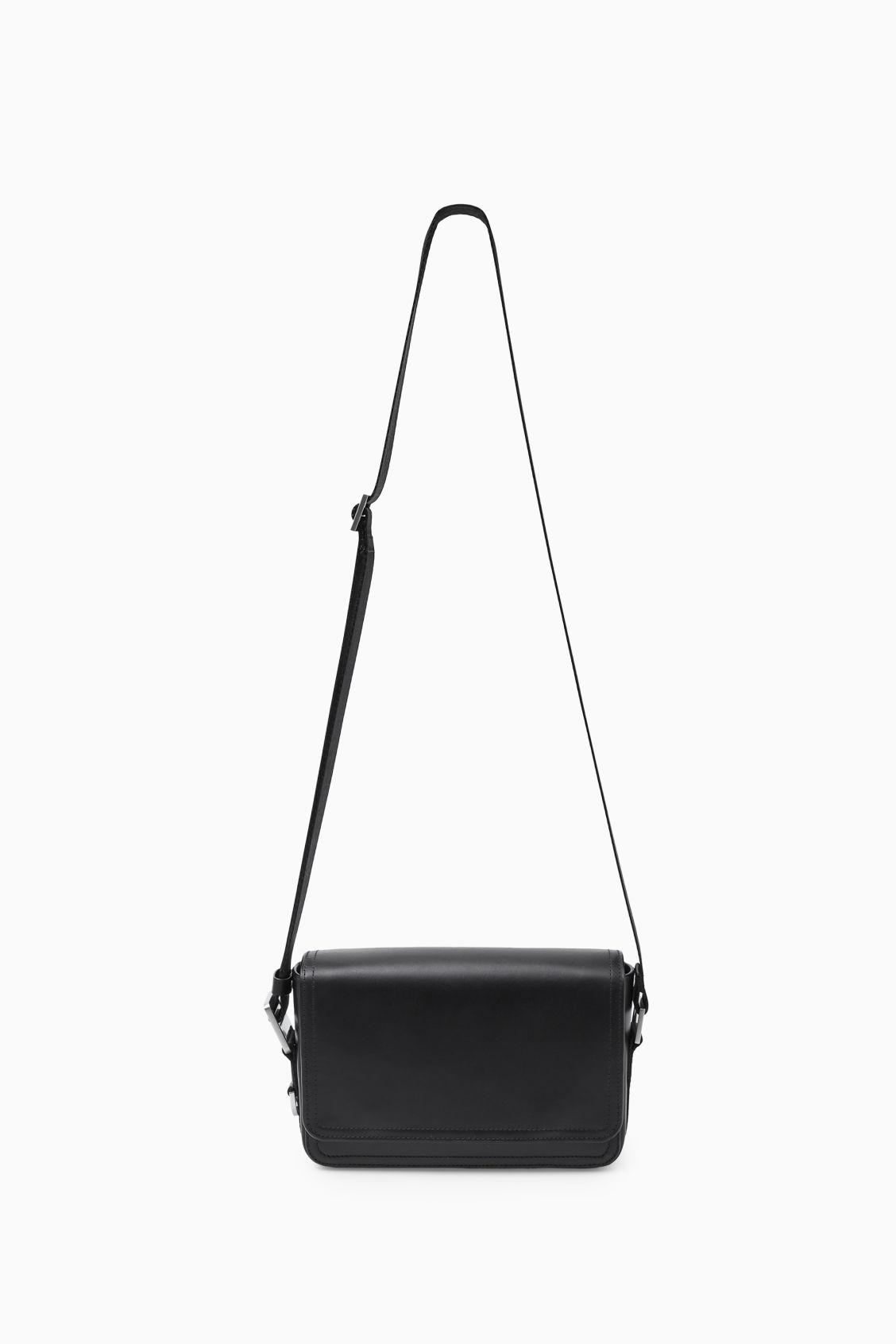 COS Leather Structured Crossbody in BLACK | endource