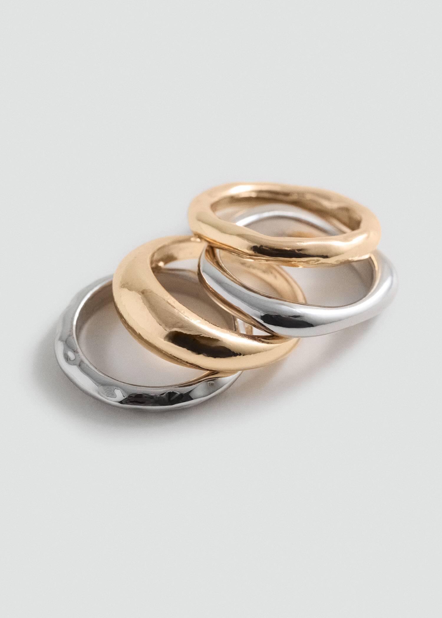 MANGO Irregular Design Rings in Silver | Endource