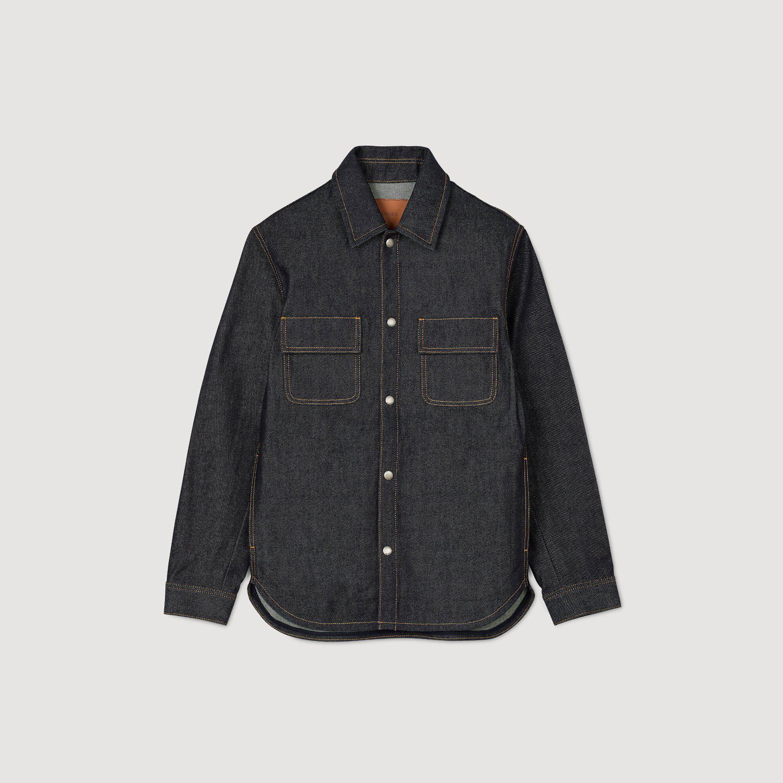 SANDRO Denim Overshirt in Raw-Denim | endource