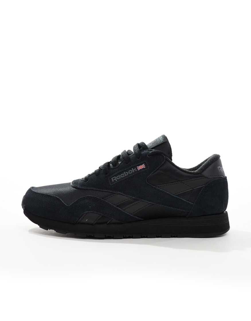 REEBOK Classic Nylon Trainers in Black | endource
