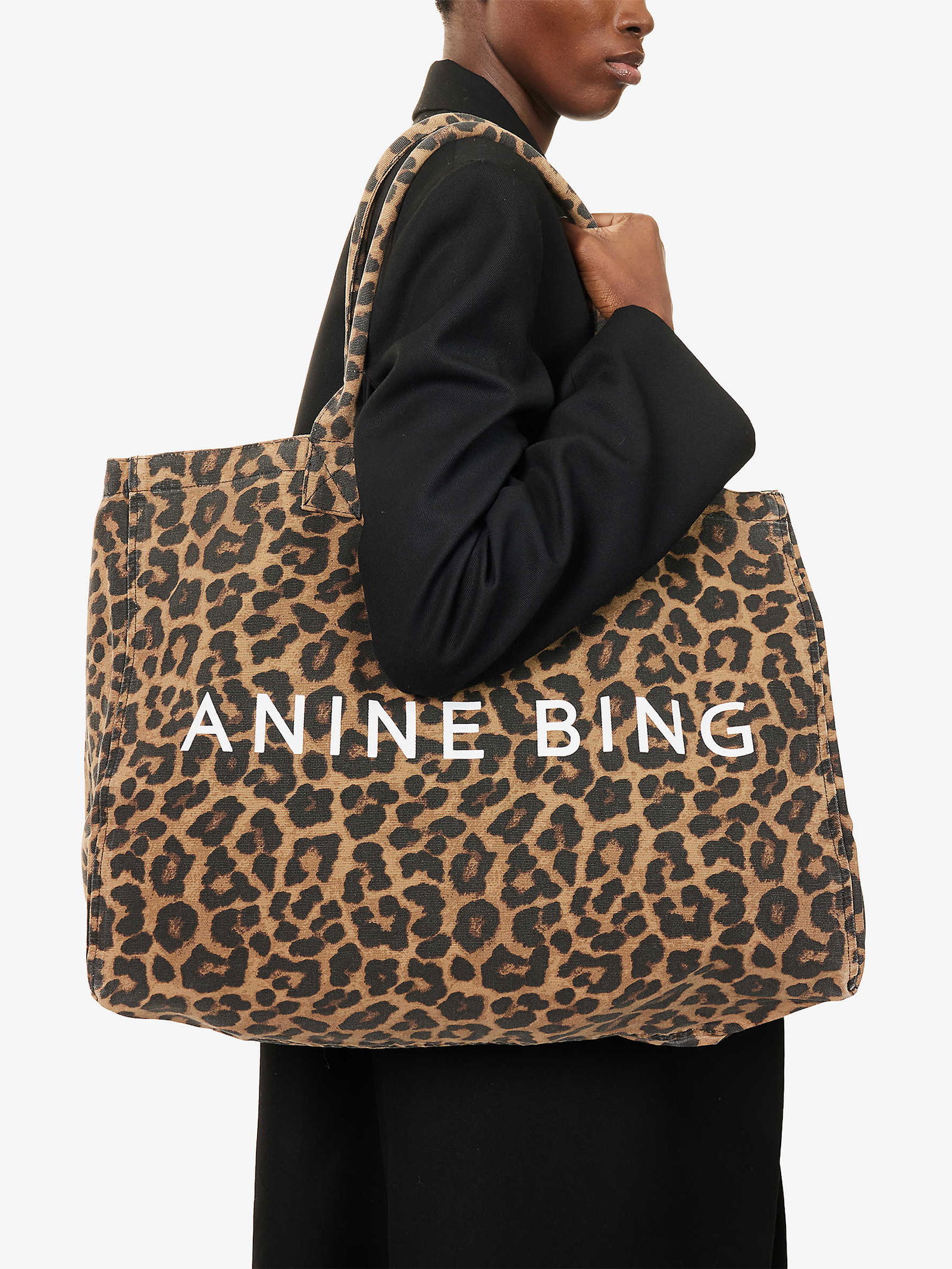 ANINE BING Leo Canvas Tote Bag | endource
