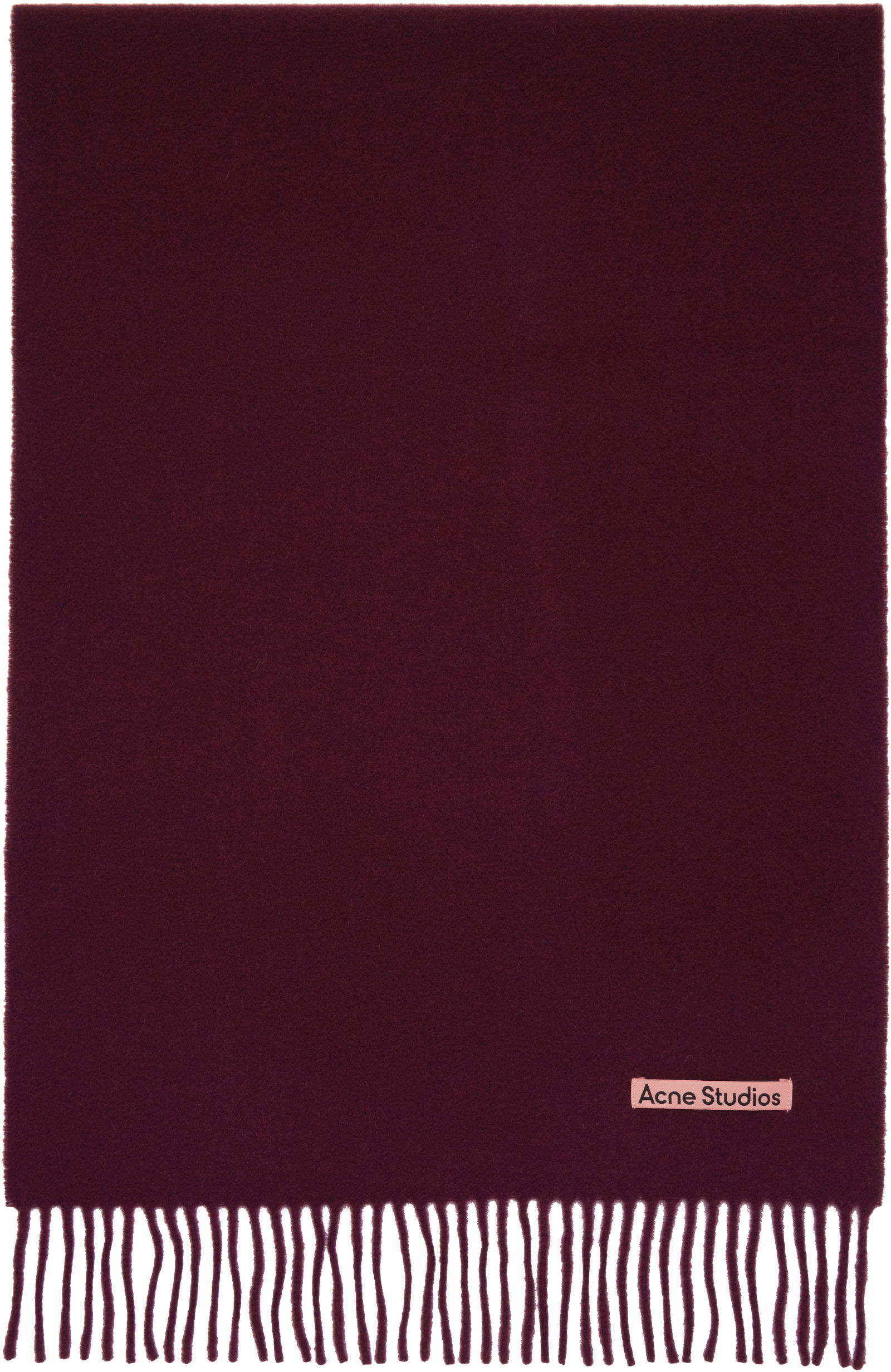 ACNE STUDIOS Narrow Fringe Wool Scarf | endource