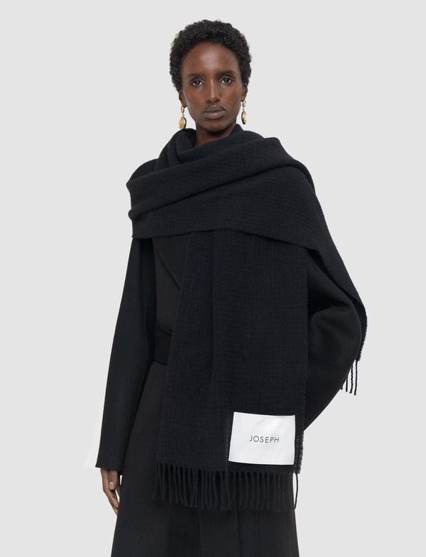JOSEPH Flora Waffle Wool Scarf | endource