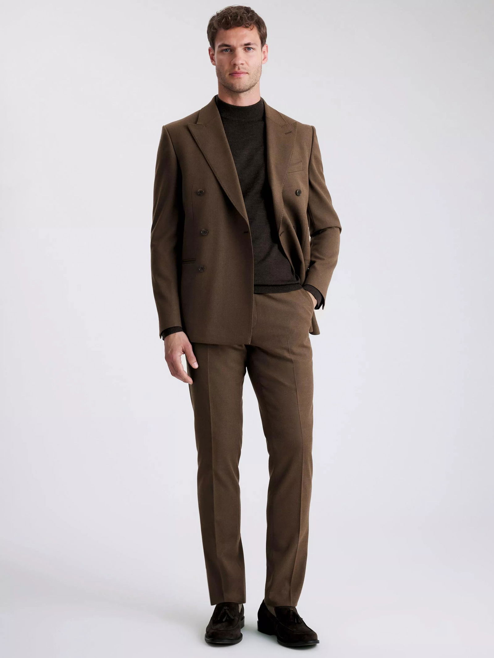 MOSS Slim Fit Flannel Suit Jacket | endource