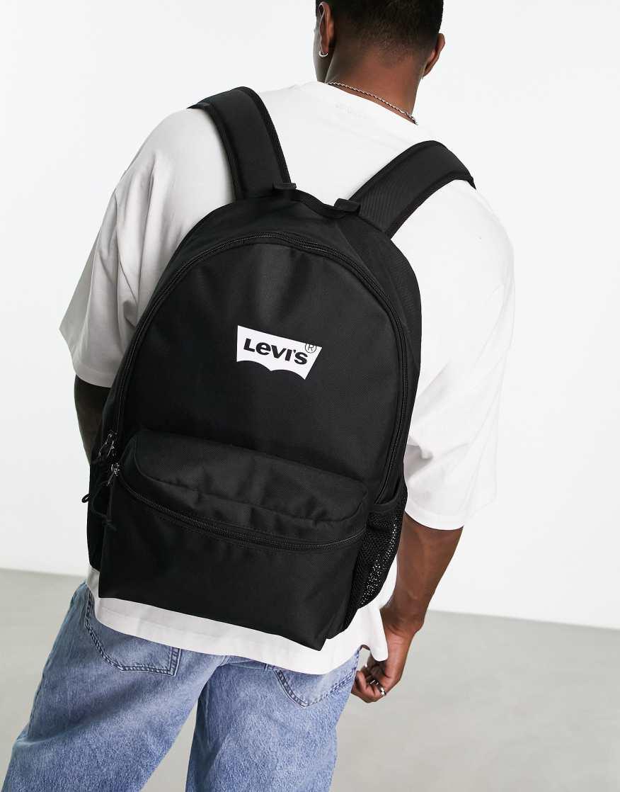 LEVI'S Backpack With Batwing Logo in BLACK | endource