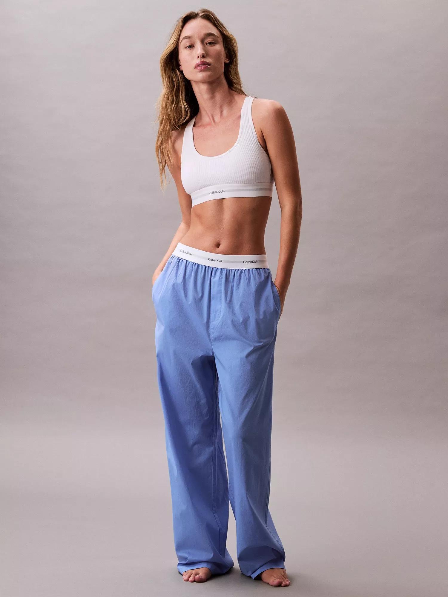 CALVIN KLEIN Logo Band Cotton Pyjama Bottoms | endource