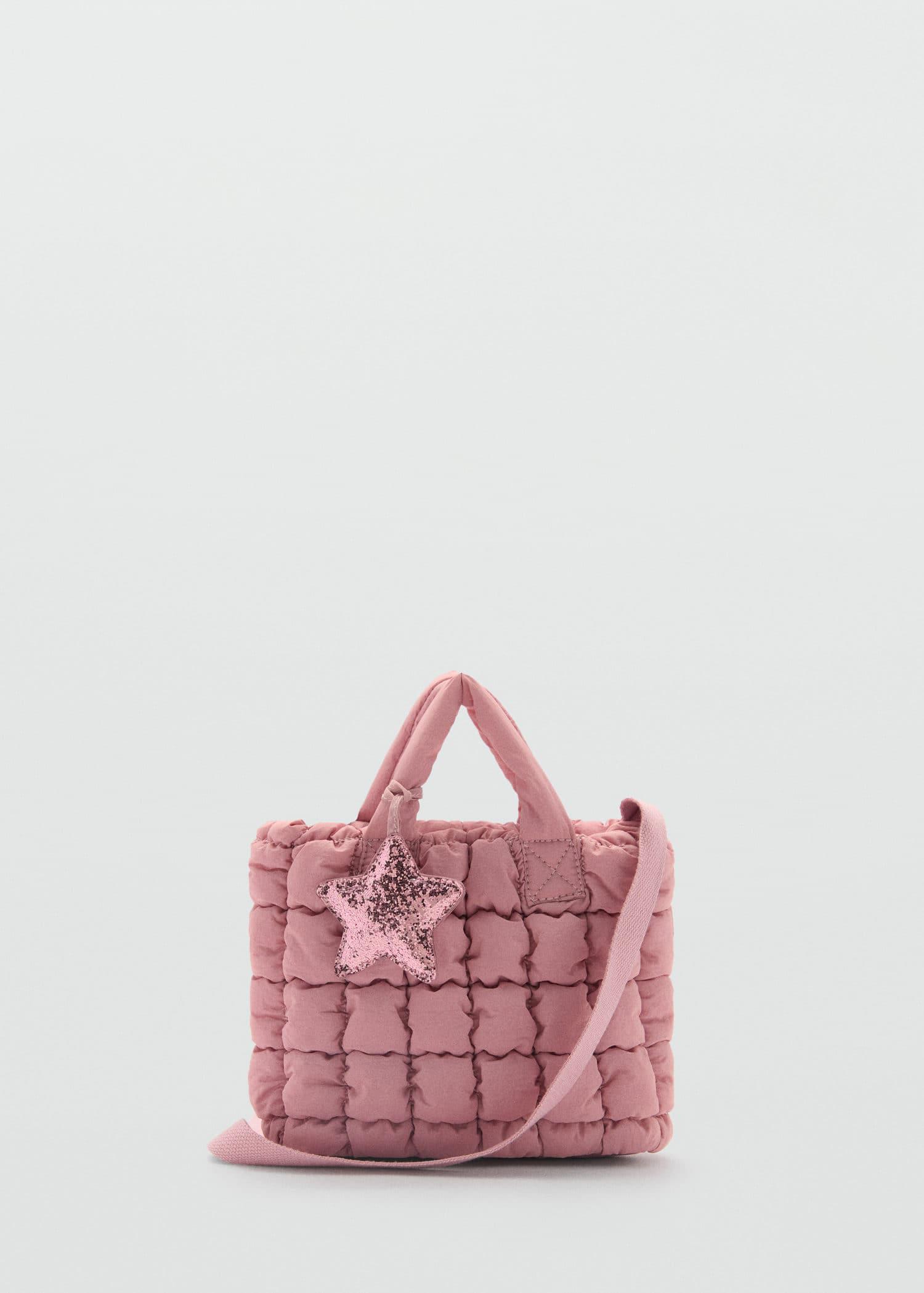 MANGO Quilted Mini Shoulder Bag in Pale Pink | Endource