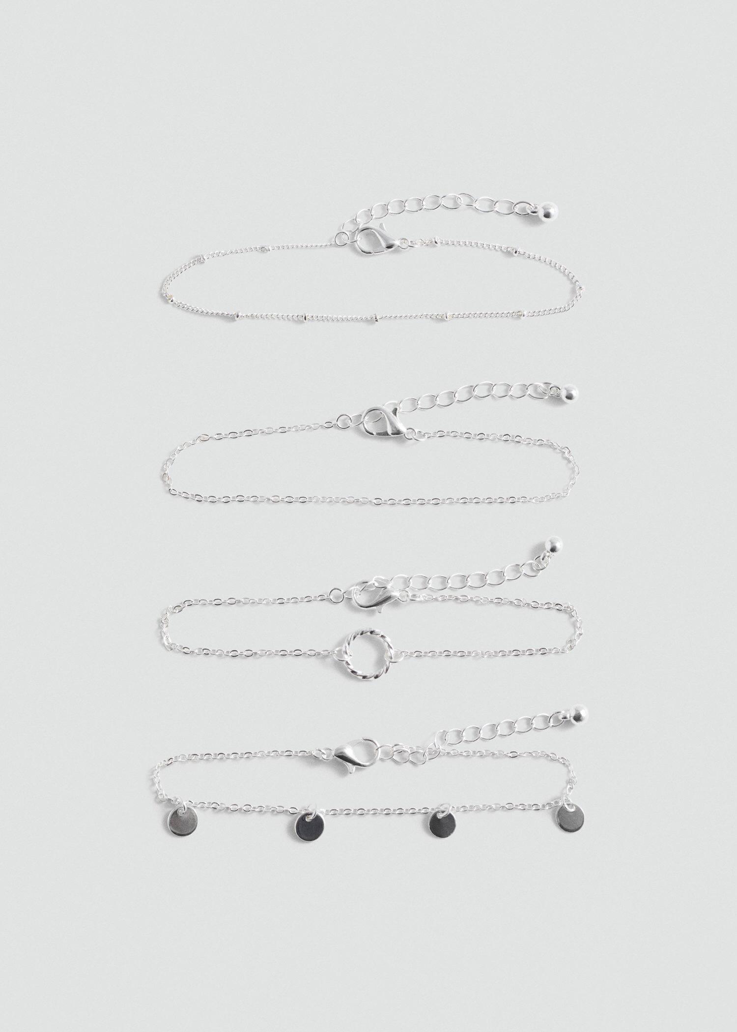 MANGO Pack Of 3 Bracelets in Silver | Endource