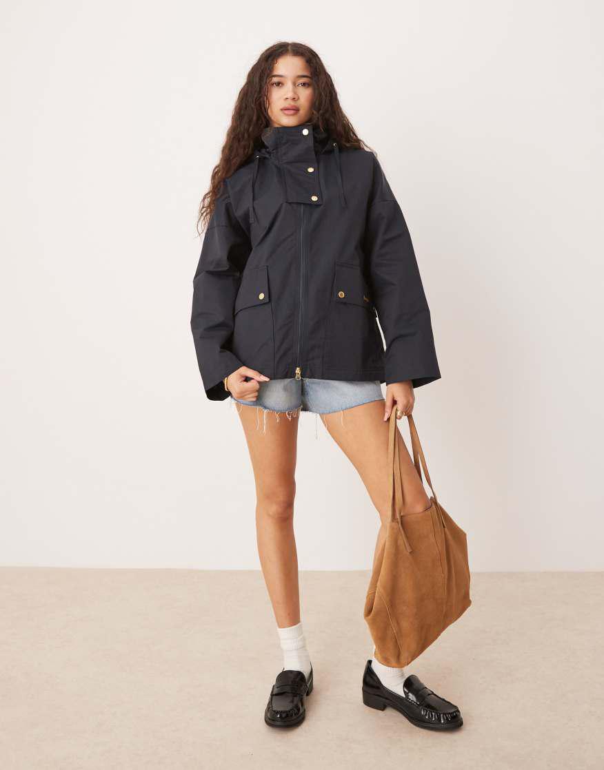 BARBOUR Cecile Showerproof Jacket In Dark Navy | endource