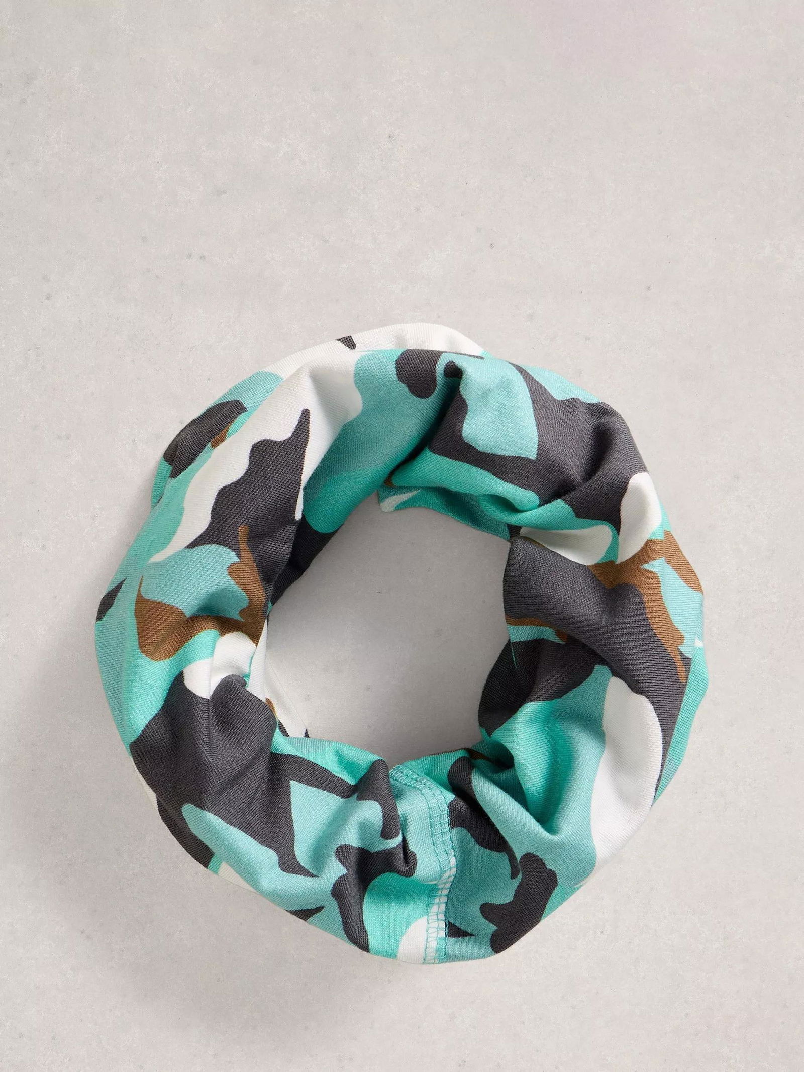 WHITE STUFF Versatile Roll Neck Scarf, Green Teal | endource