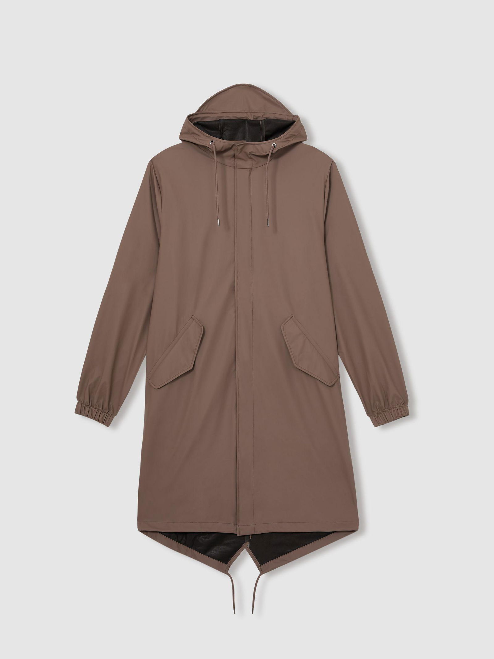 RAINS Fishtail Unisex Fishtail Parka in Shade Brown | endource