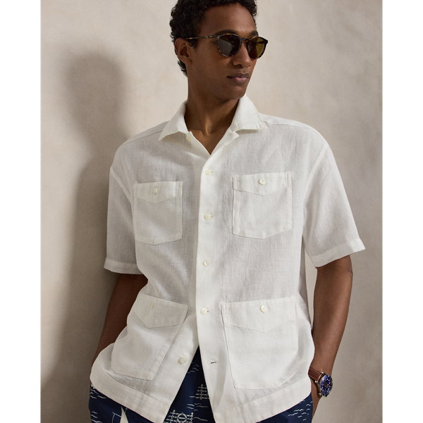 POLO RALPH LAUREN Classic Fit Linen-Cotton Shirt | endource