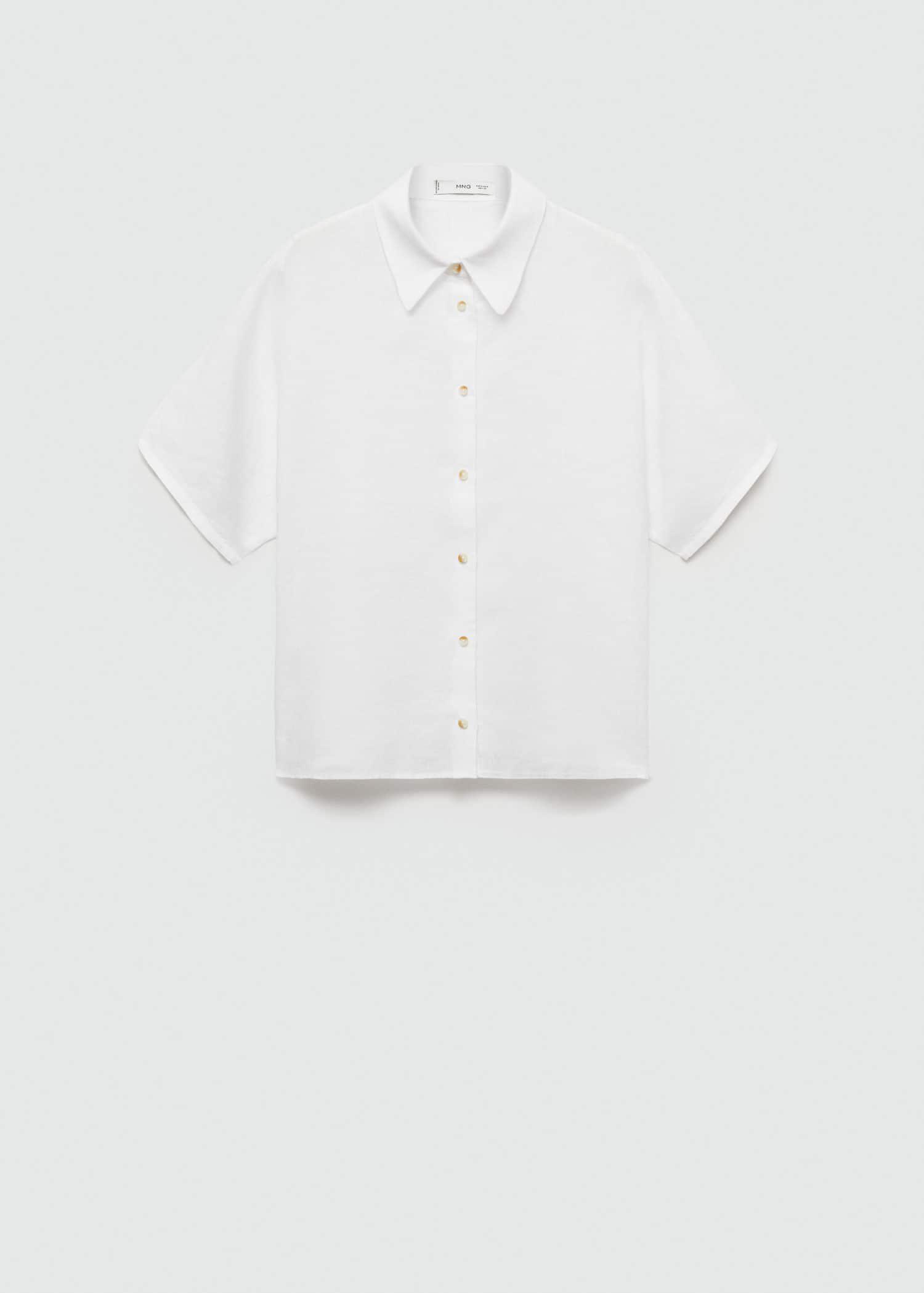 MANGO Linen 100% Shirt | Endource