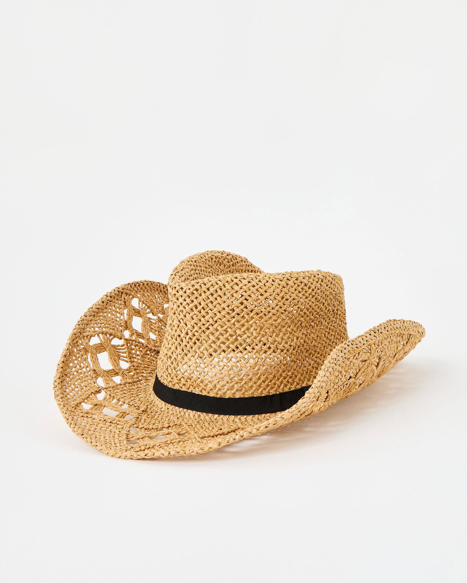 OLIVER BONAS Cutout Cowboy Hat in Cream | endource