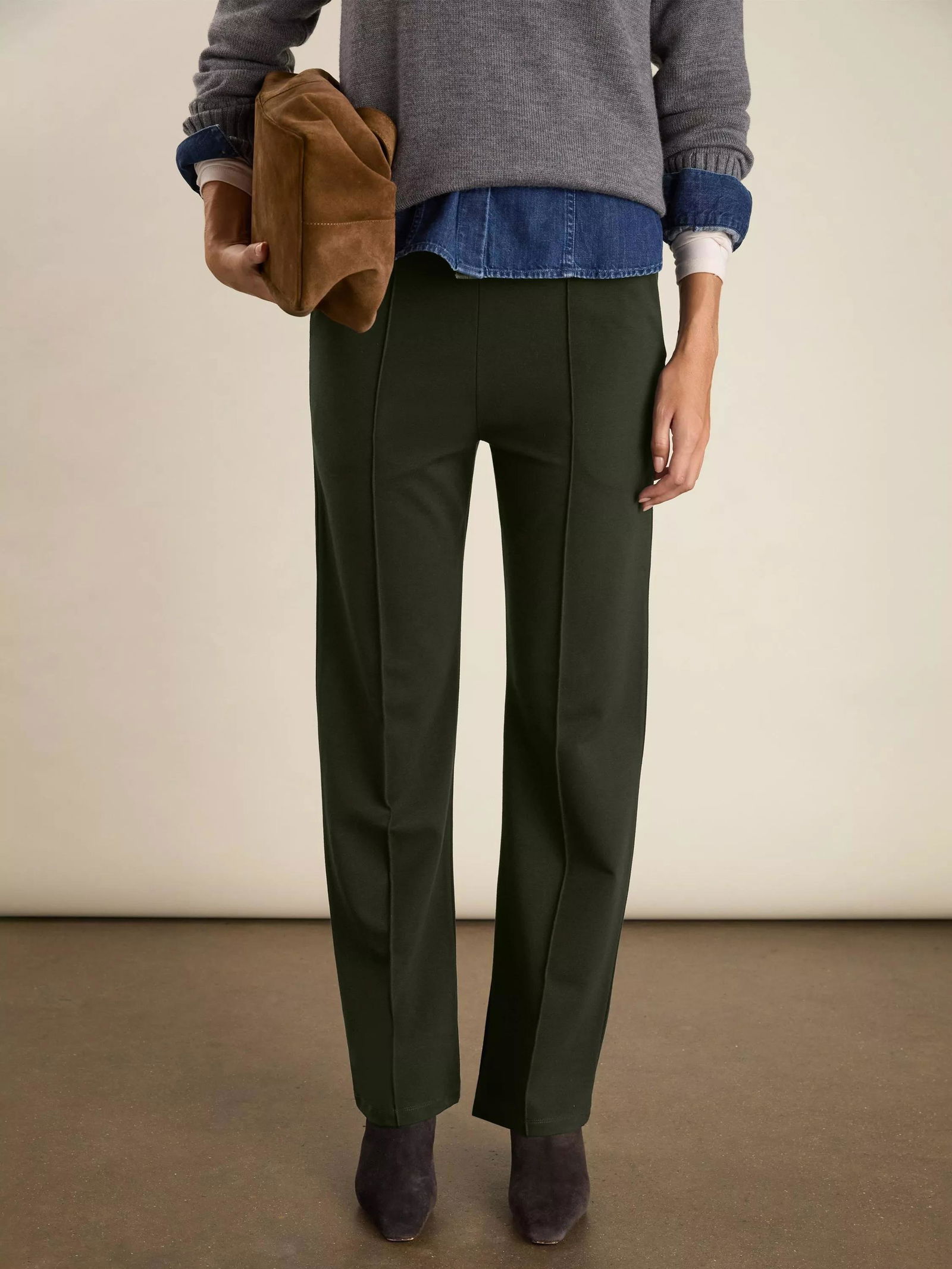 BAUKJEN Marian Wide Leg Ponte Trousers | endource