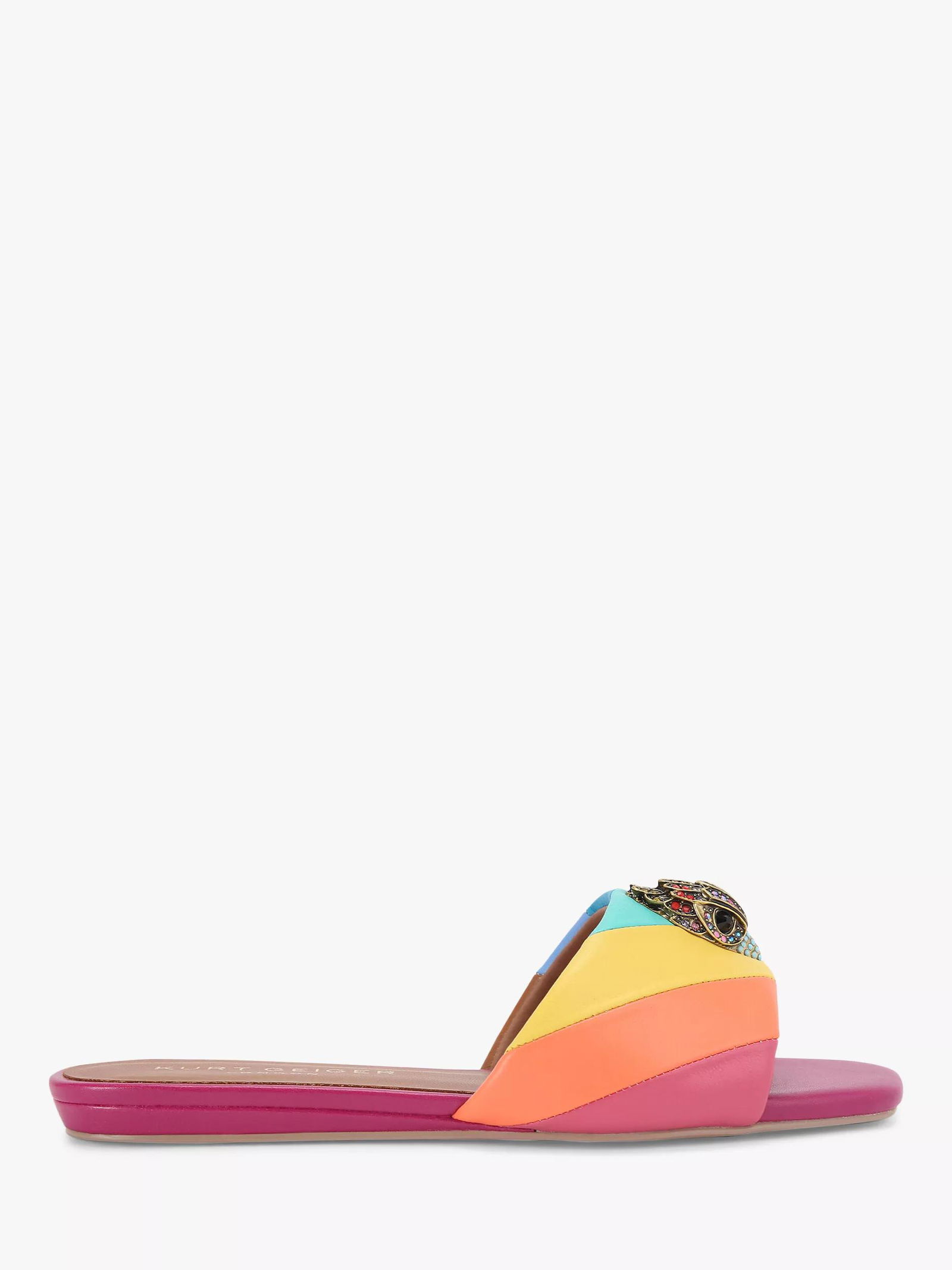 KURT GEIGER LONDON Kensington Leather Eagle Slider Sandals in Multi ...