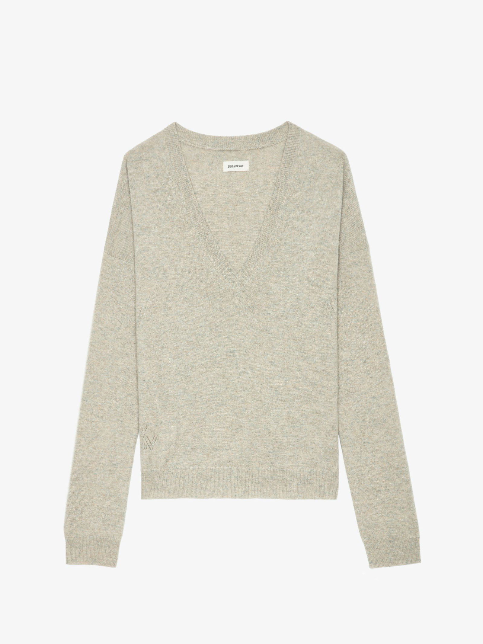 ZADIG & VOLTAIRE Vivi Patch Jumper 100% Cashmere in Geology | endource