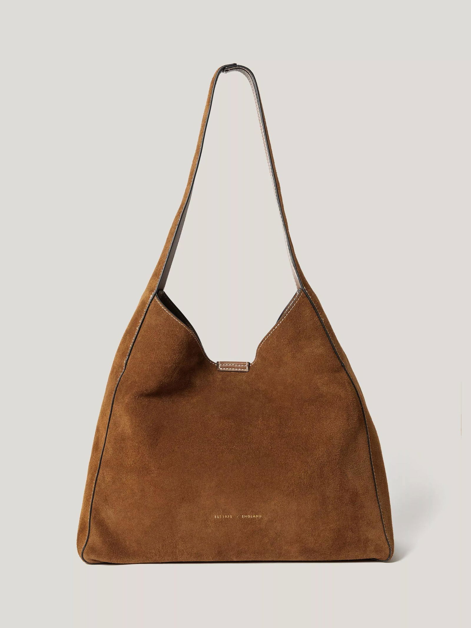 JIGSAW Heckfield Suede Tote Bag in Tan | endource