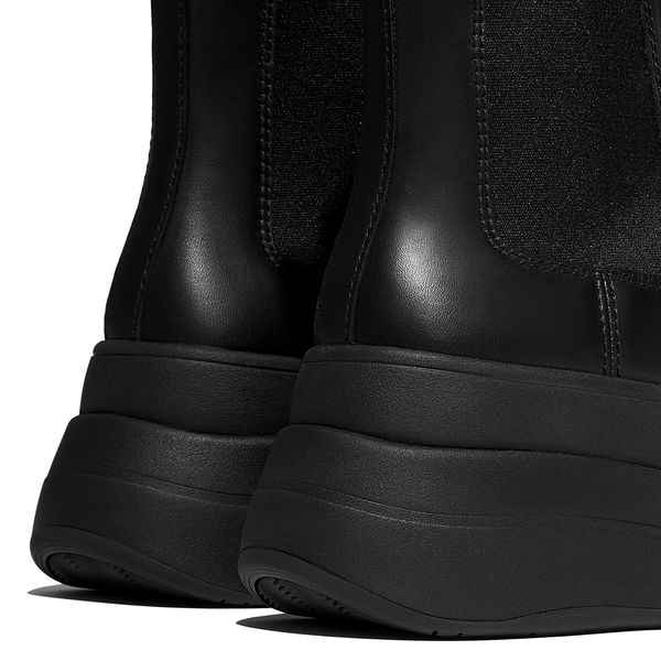 FitFlop F-Mode Stack Leather Chelsea Boots Leather/Poly | endource