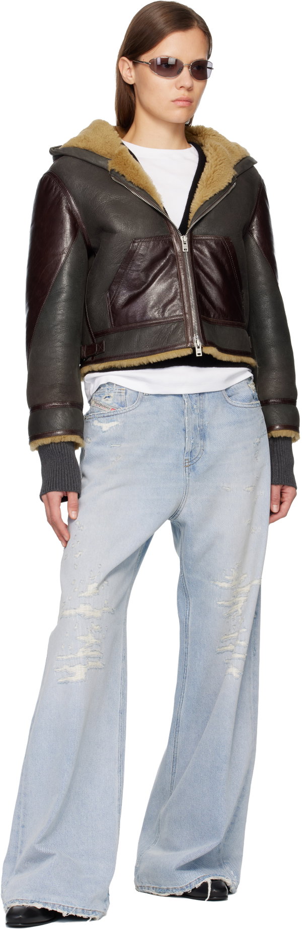 ACNE STUDIOS Brown Shearling Jacket | endource