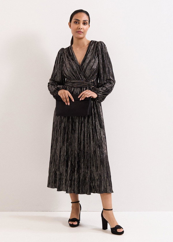 PHASE EIGHT Petite Emre Stripe Midi Dress | endource