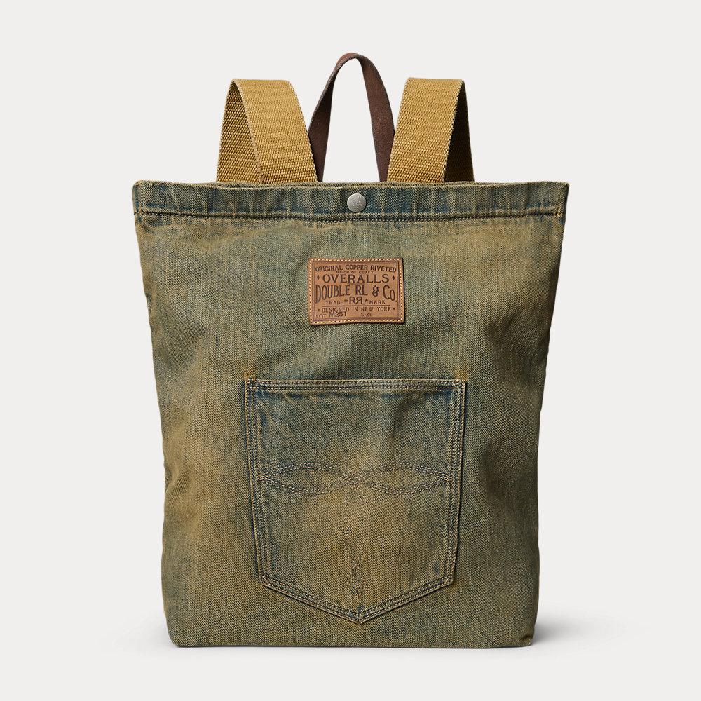 RALPH LAUREN RRL Faded Indigo Denim Backpack in Blue | endource