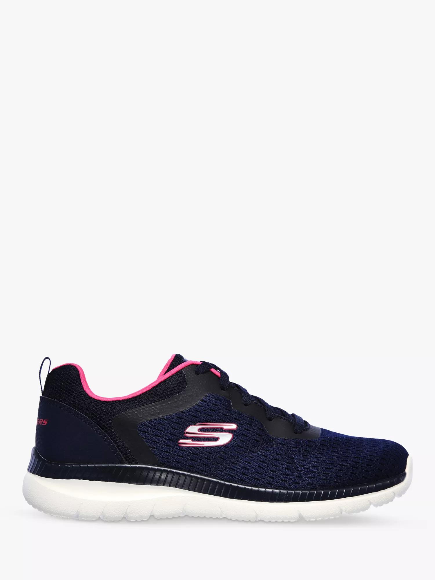 SKECHERS Bountiful Quick Path Lace Up Trainers in Navy | endource
