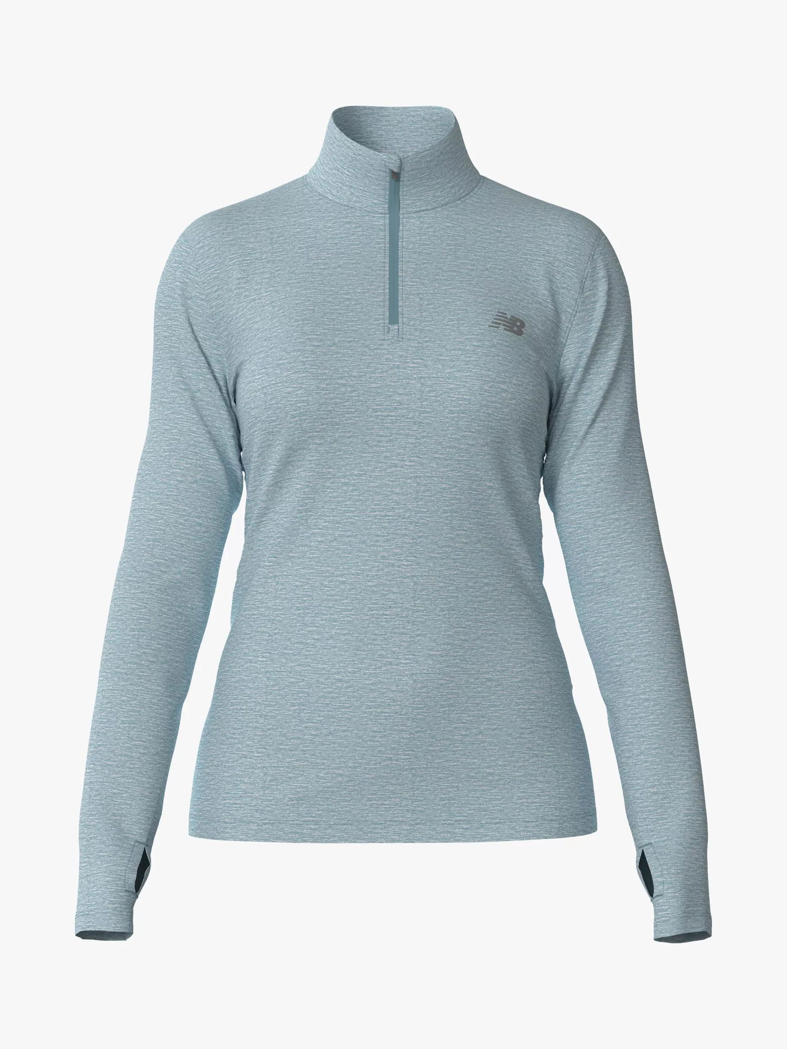 NEW BALANCE Sport Essentials Quarter Zip Top in Light Blue | endource