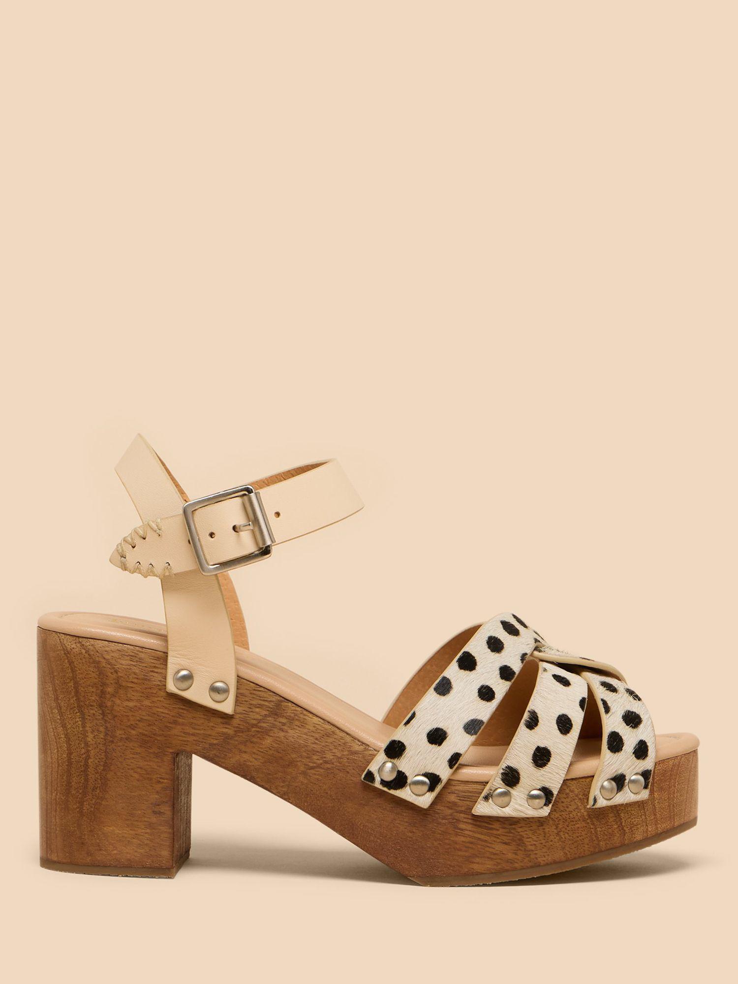 WHITE STUFF Cosmo Block Heel Clog Leather Sandals | endource