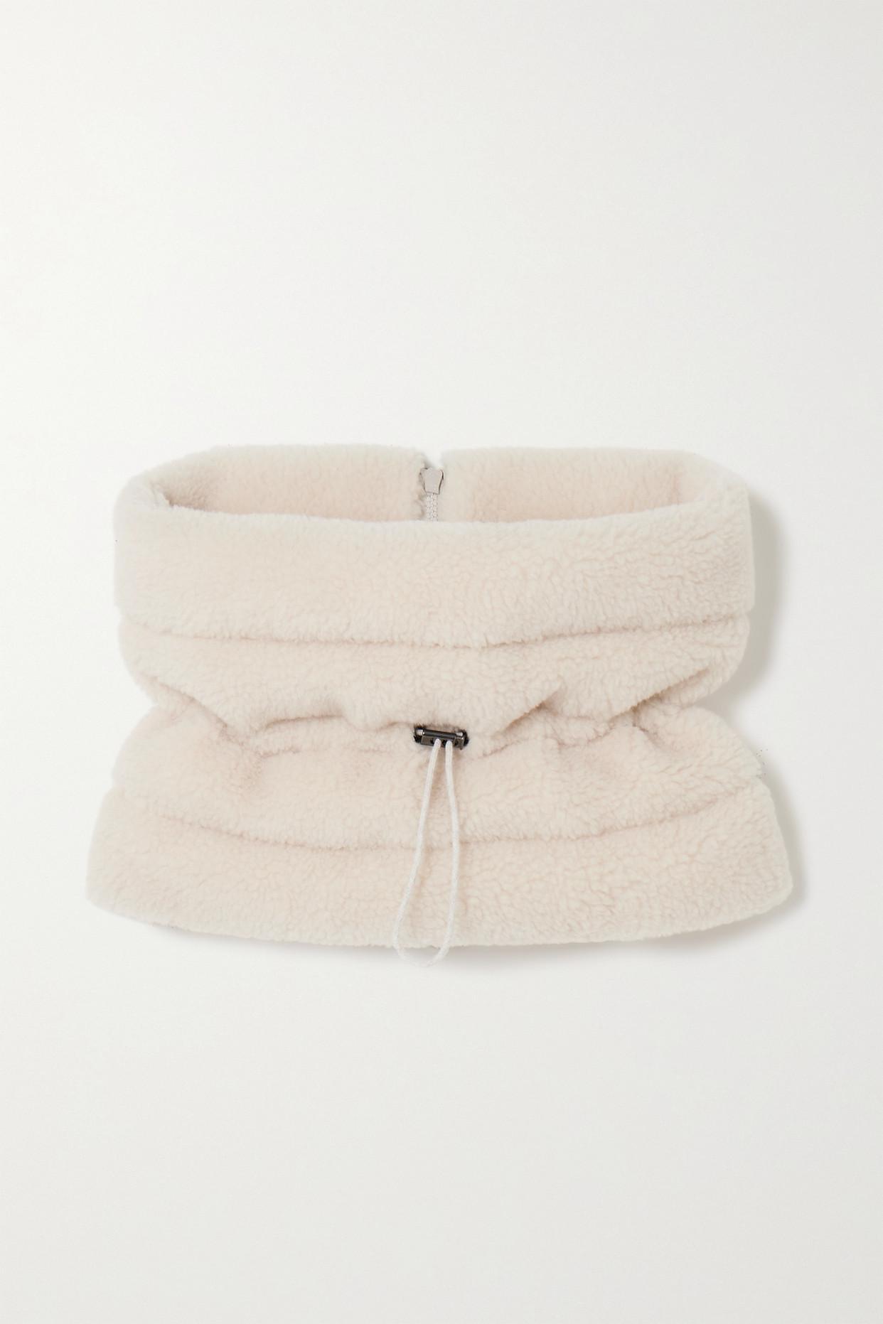 BRUNELLO CUCINELLI Wool-Blend Fleece Snood in Cream | Endource