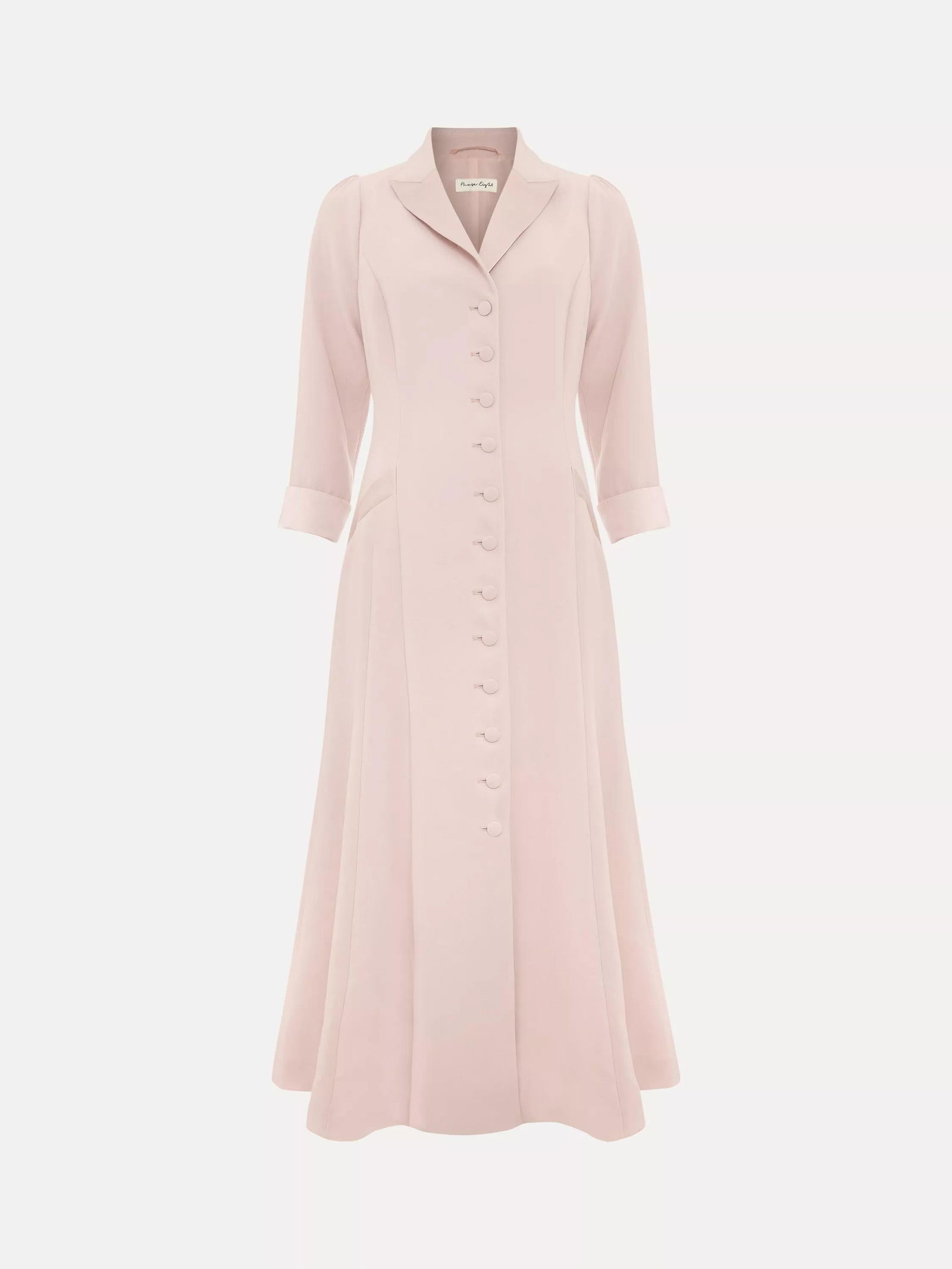 PHASE EIGHT Paloma Tuxedo Midi Dress in Cameo Pink | endource