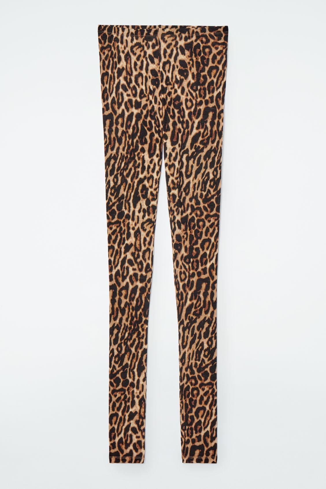 COS Leopard-Print Merino Wool Leggings | endource