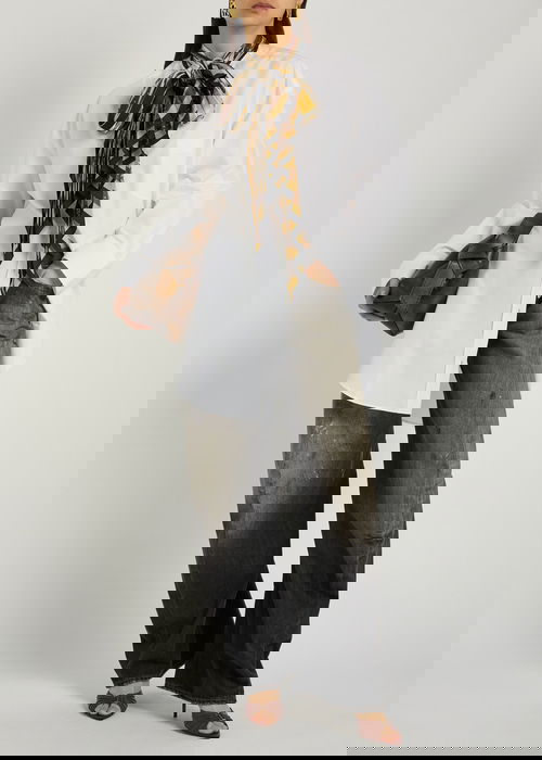 ACNE STUDIOS Dasca Printed Neck-tie Cotton-poplin Shirt | endource