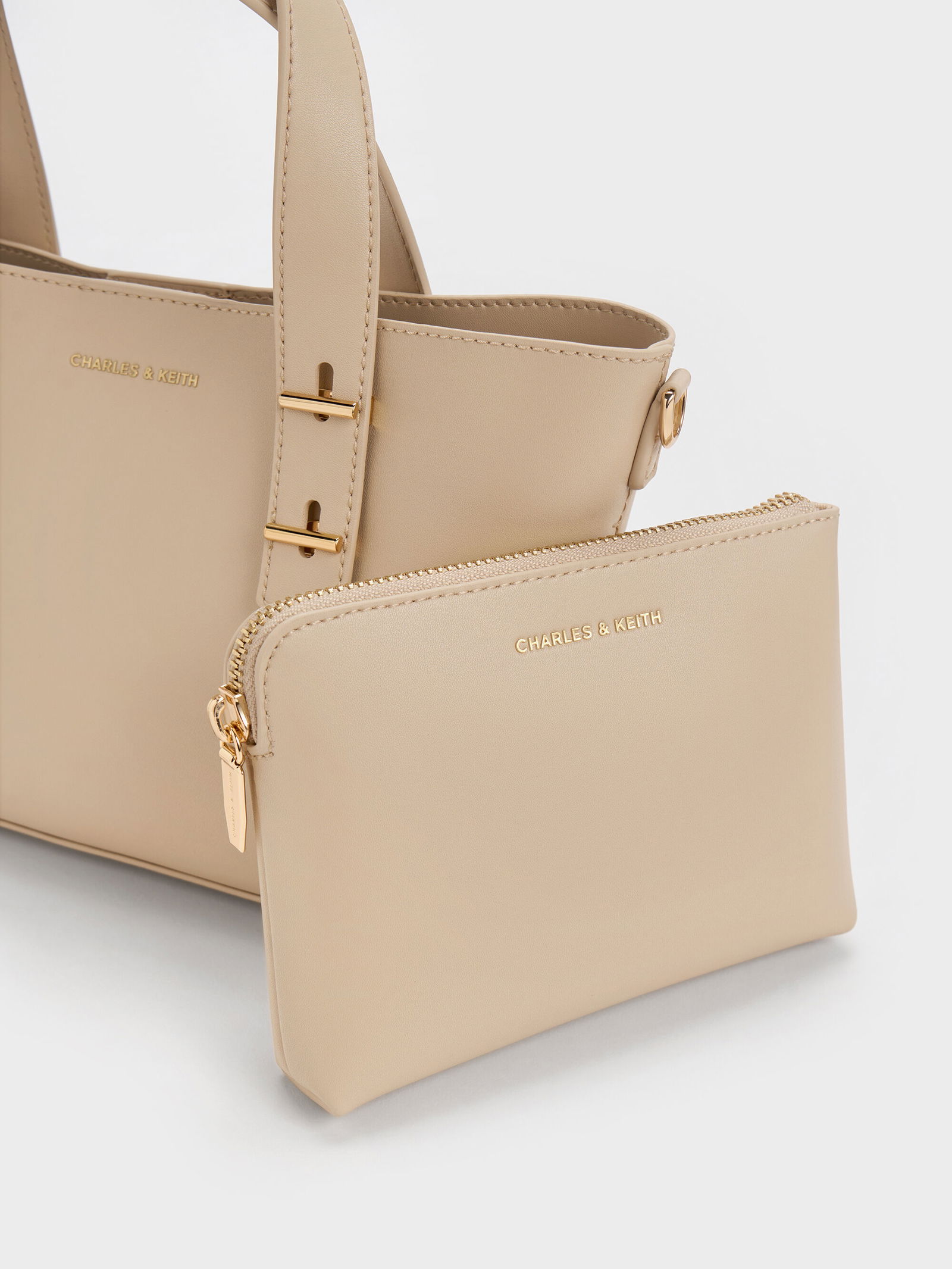 CHARLES & KEITH Mini Shania Double-Handle Tote Bag | endource