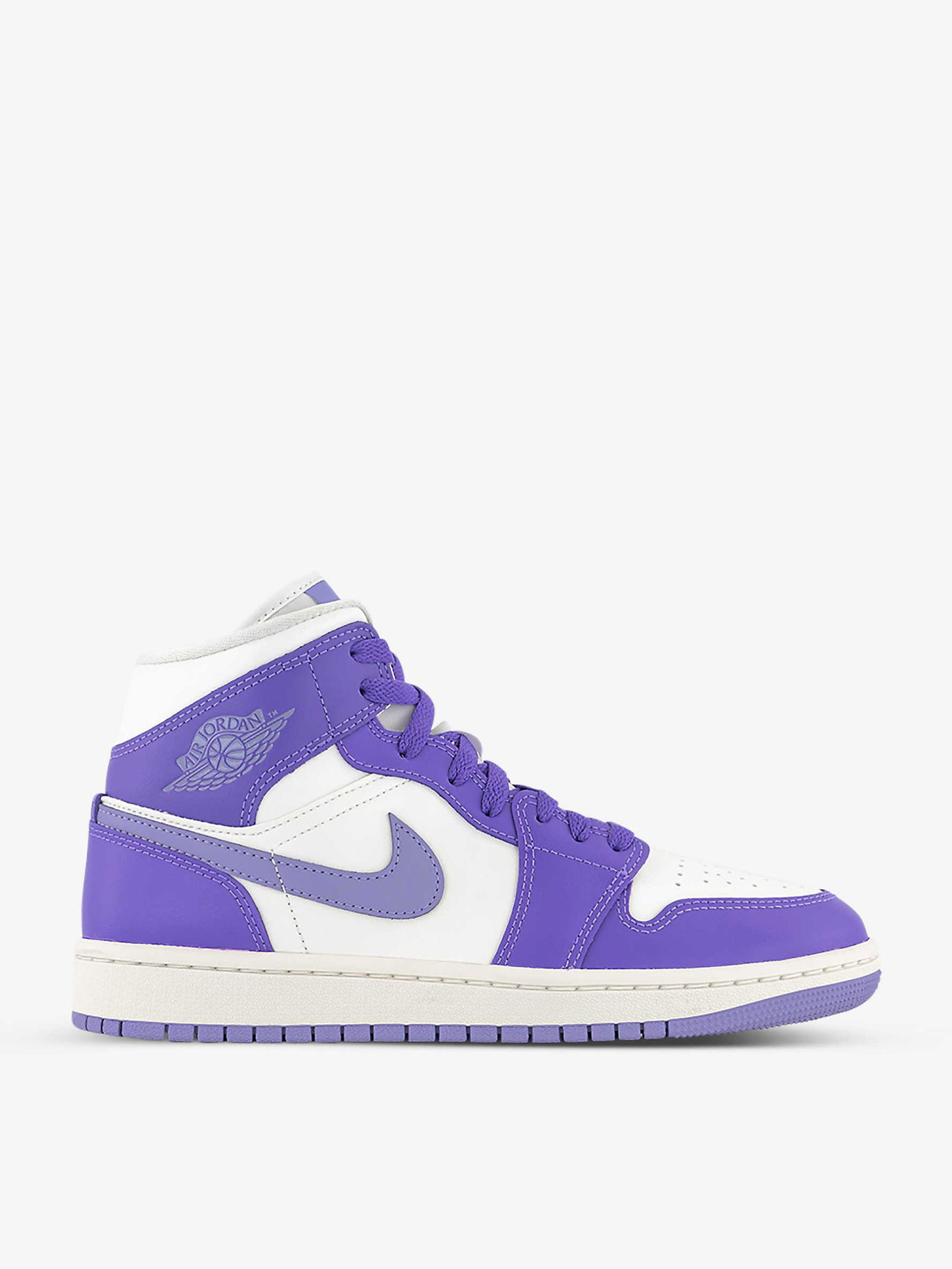 NIKE Air Jordan 1 Mid Chunky-Sole Leather Mid-Top Trainers in ACTION ...