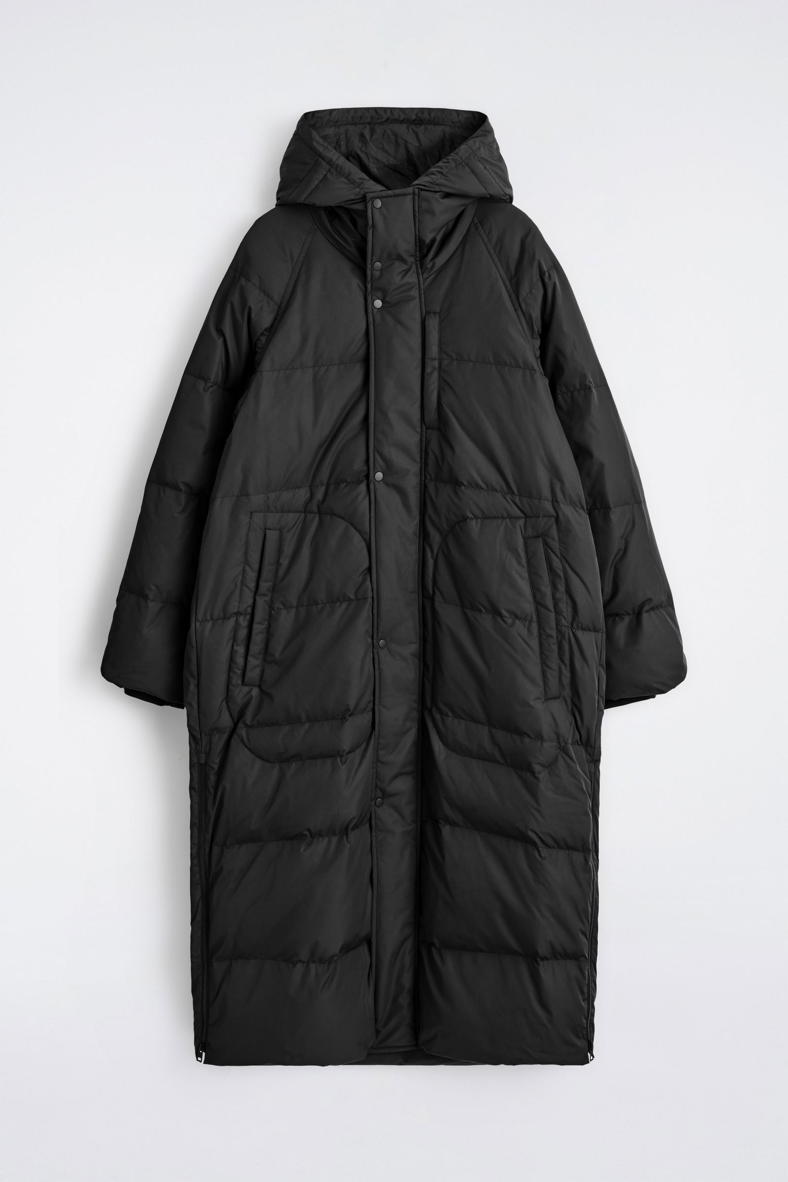 COS Hooded Down Long Puffer Coat | endource