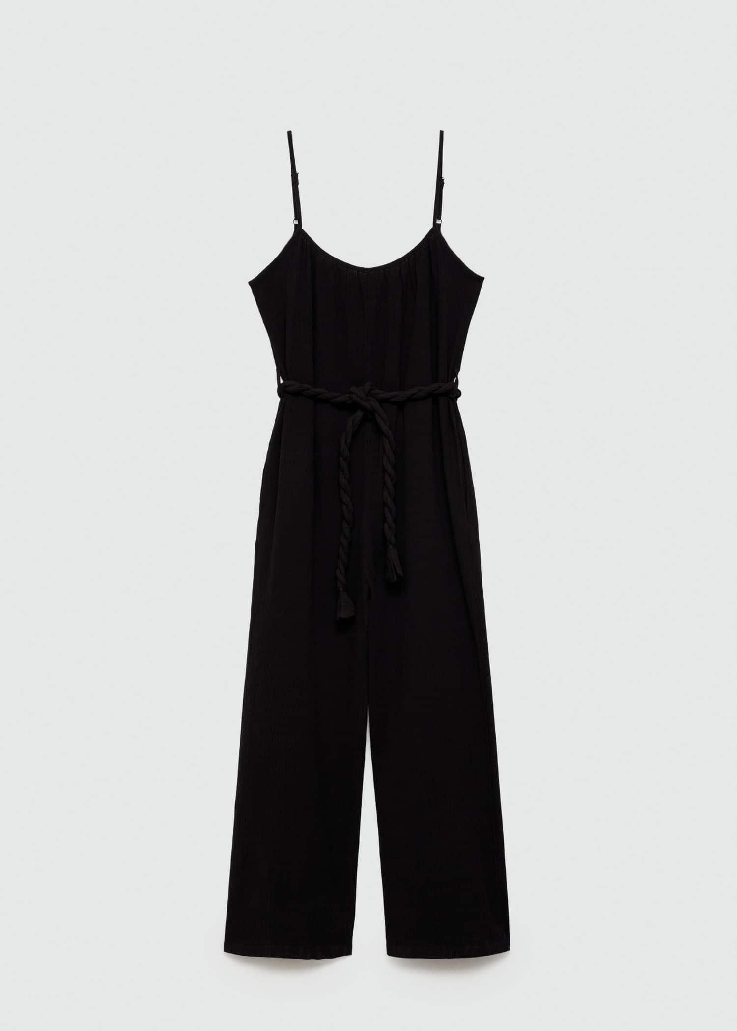 MANGO Drawstring Overall in Black | endource