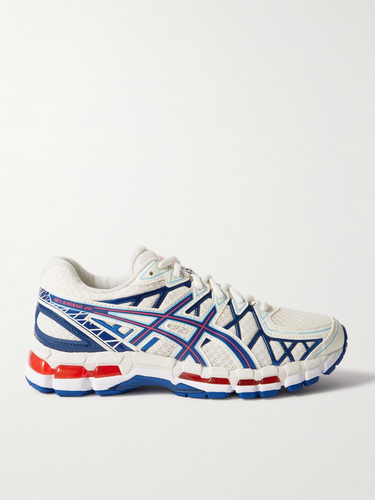 ASICS GEL-KAYANO 20 Rubber-Trimmed Mesh Sneakers in White | endource