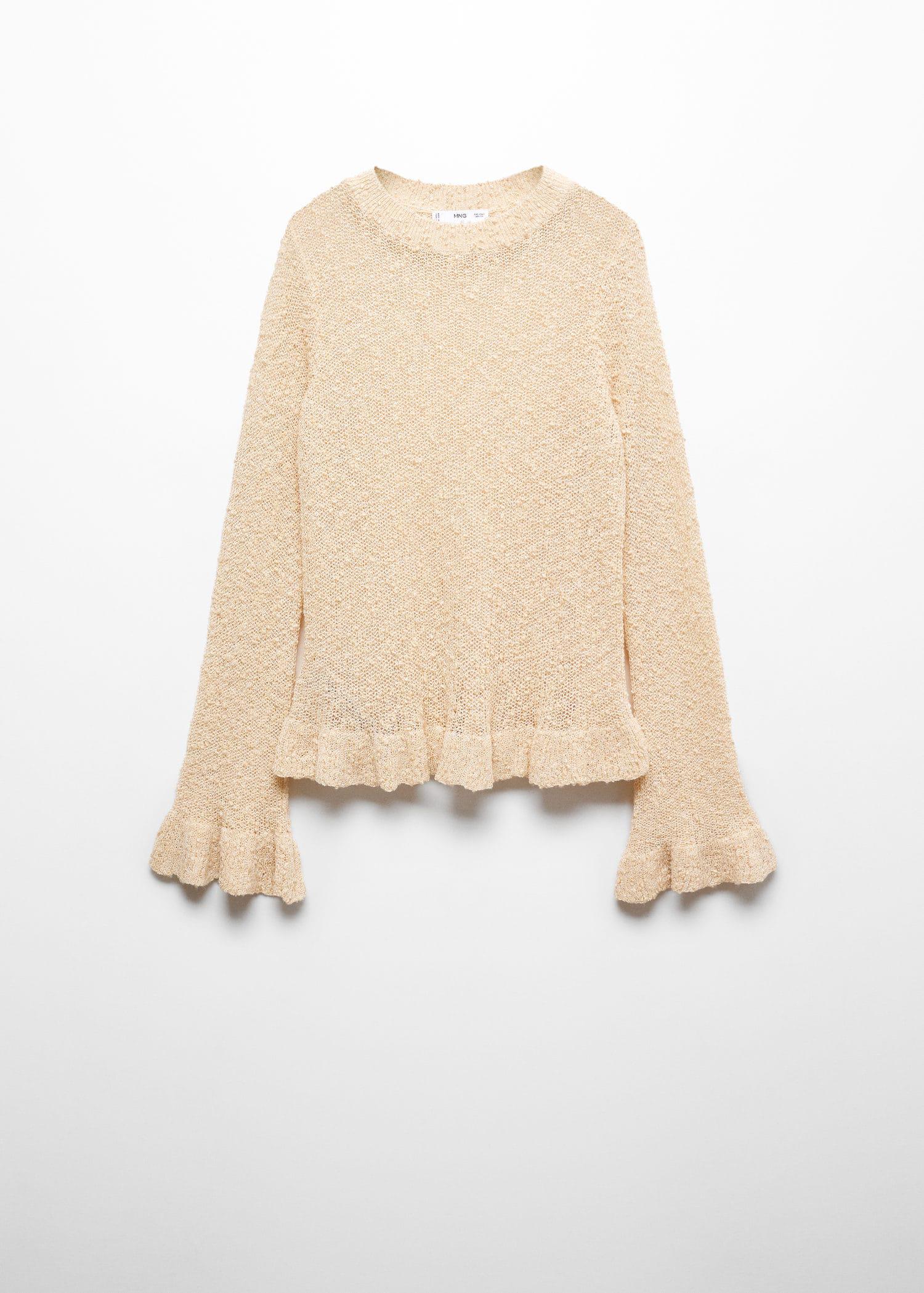 MANGO Textured Knit Sweater in Off White | endource