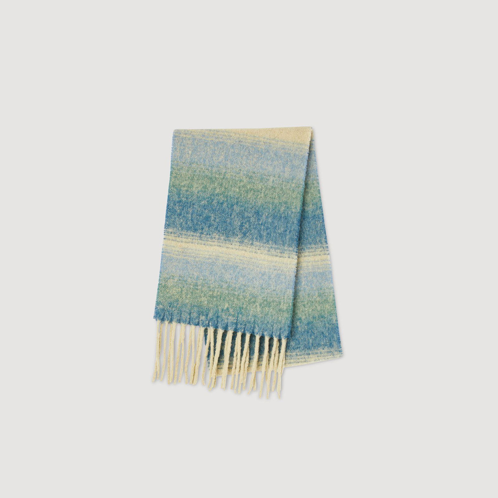 SANDRO Patterned Scarf in Multi-Color | endource